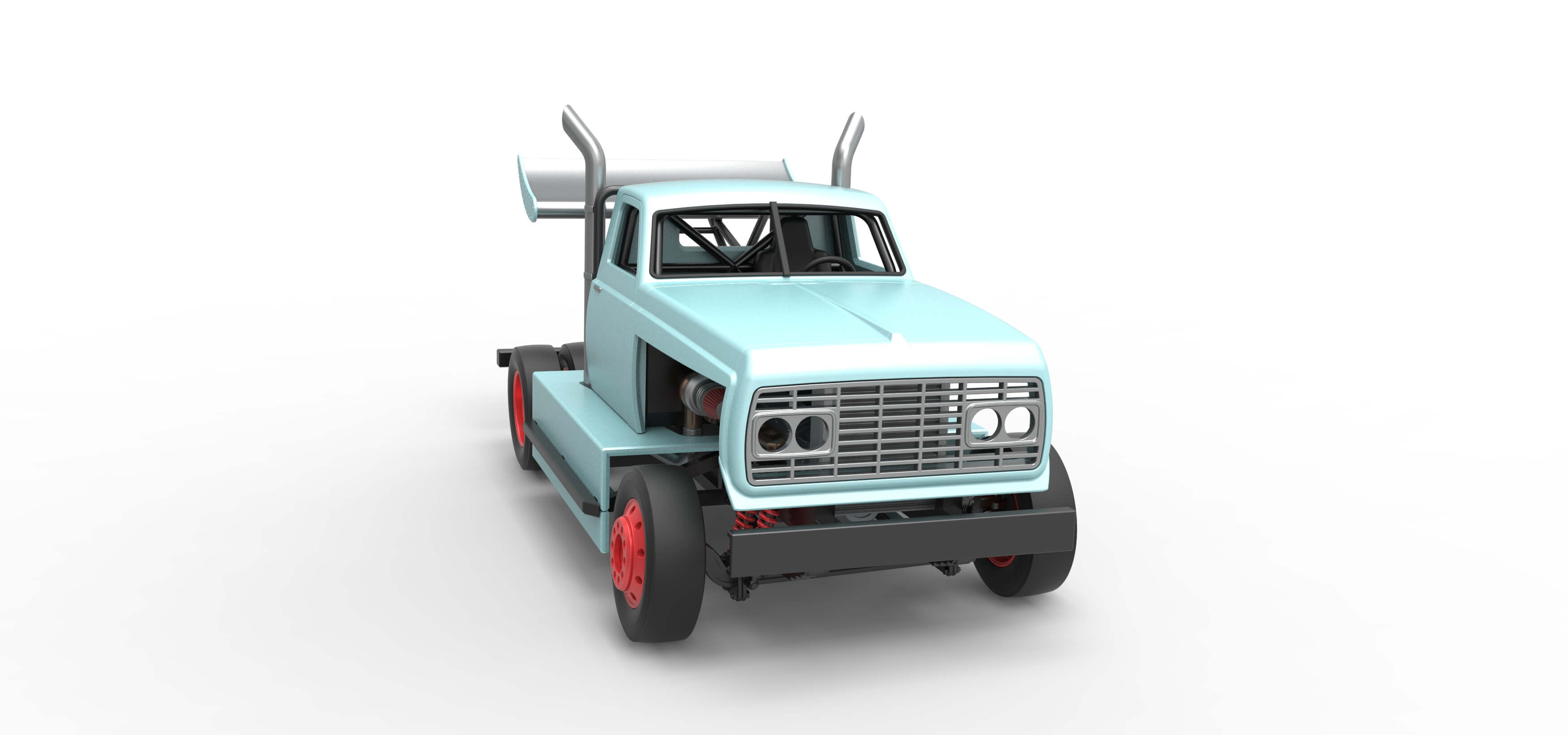 Big Rig Racing Semi Truck Scale 1:25 - 3D Model by TechItemsRock