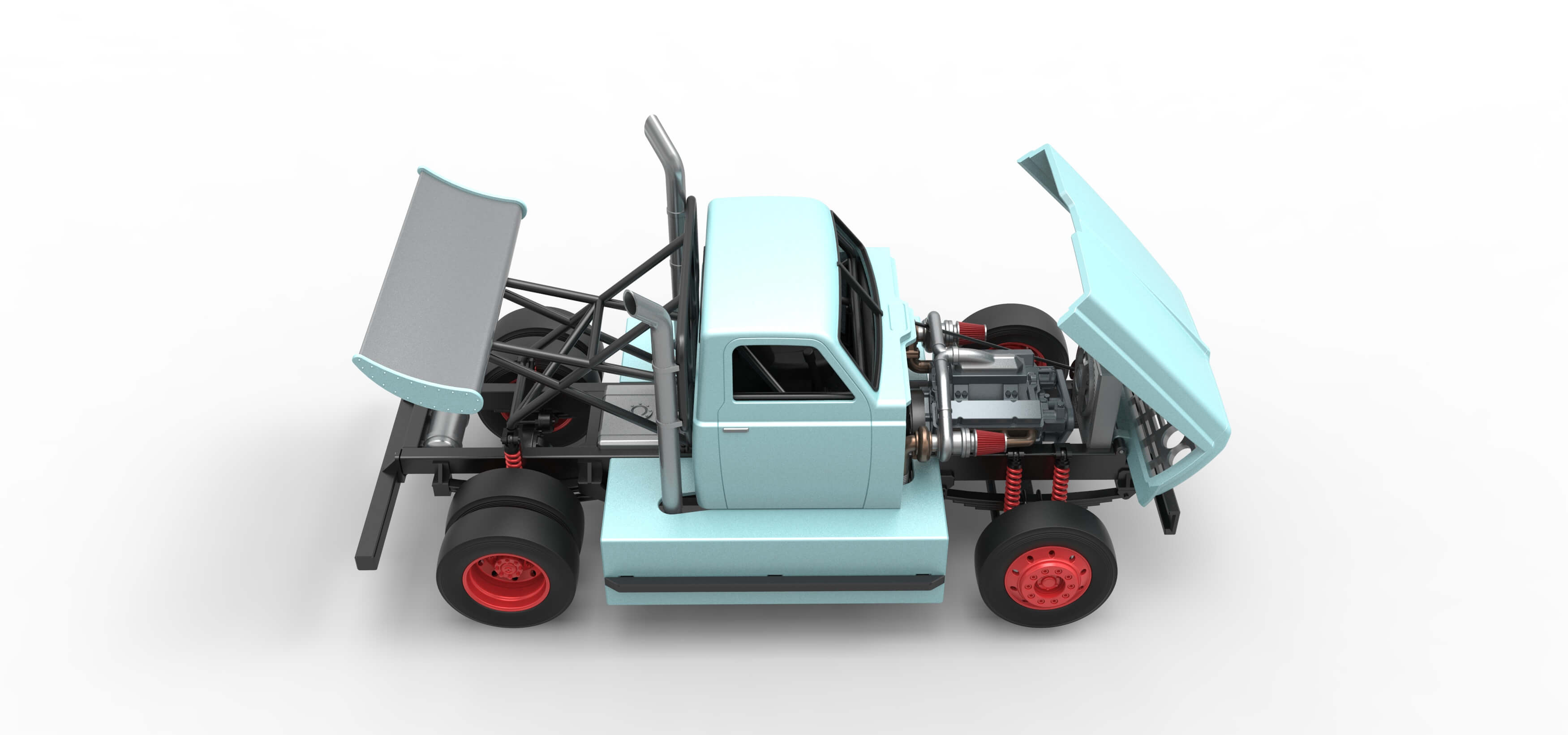 Big Rig Racing Semi Truck Scale 1:25 - 3D Model by TechItemsRock