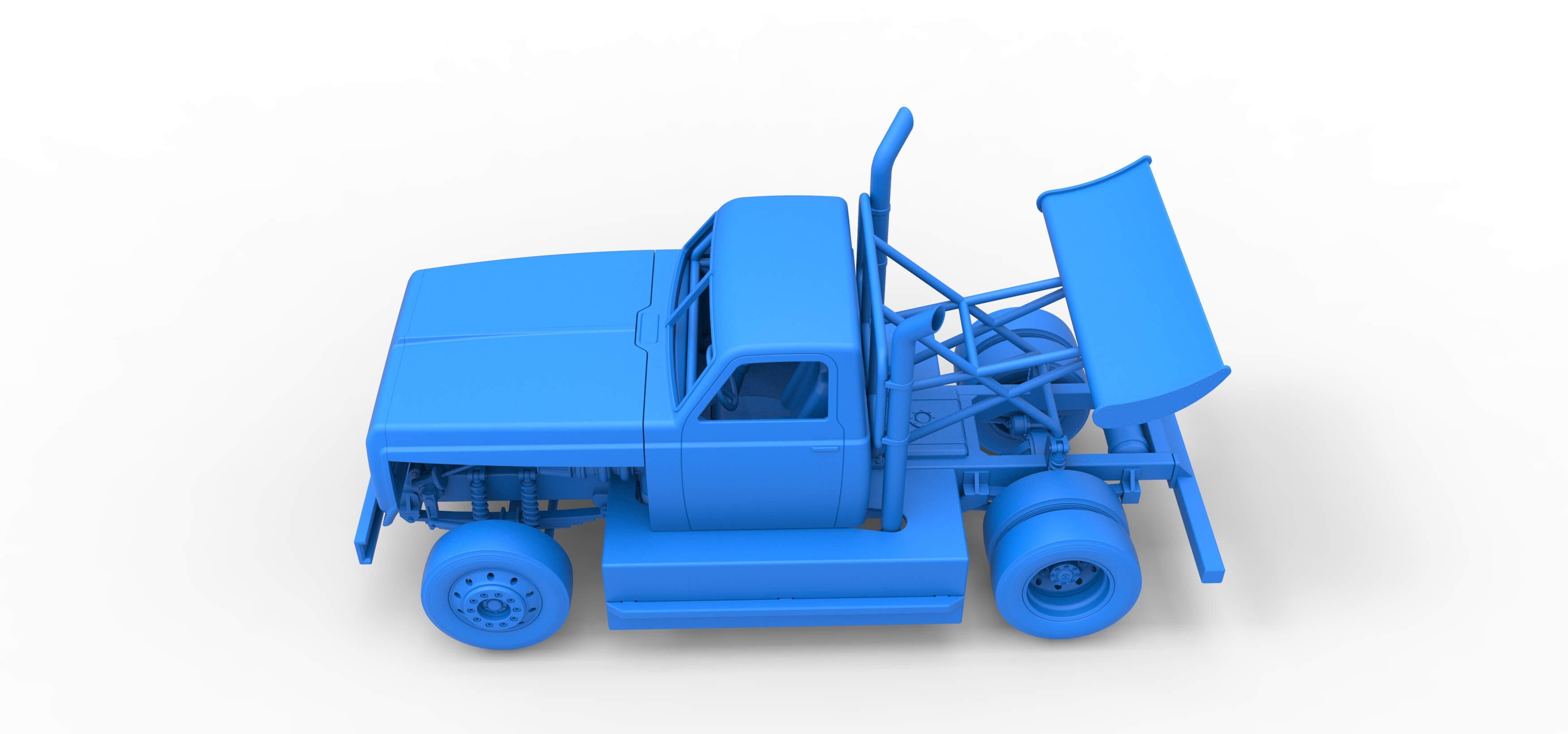 Big Rig Racing Semi Truck Scale 1:25 - 3D Model by TechItemsRock