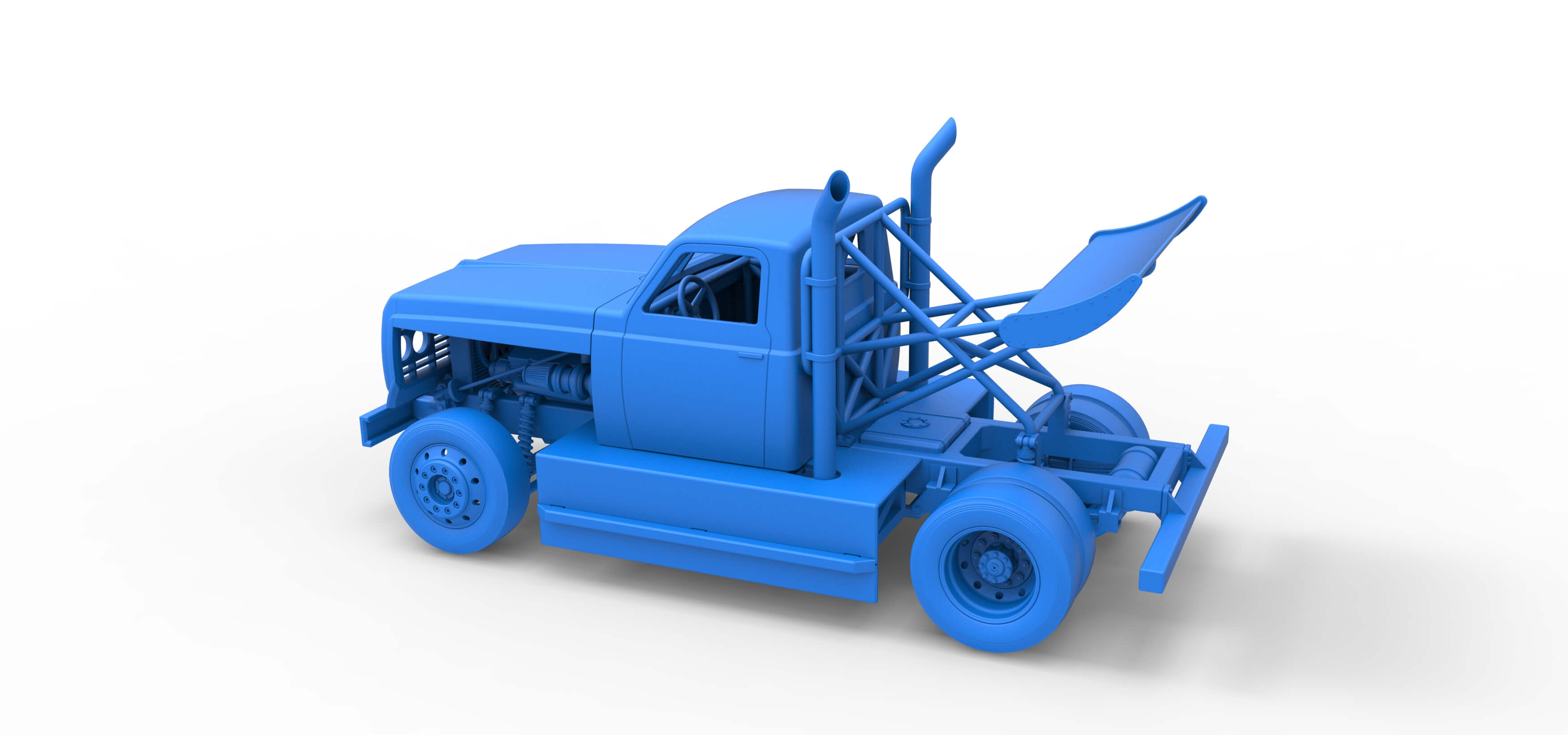 Big Rig Racing Semi Truck Scale 1:25 - 3D Model by TechItemsRock
