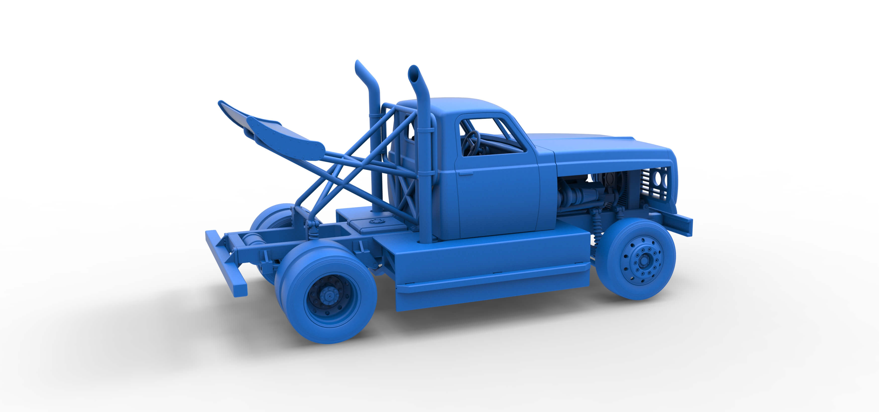 Big Rig Racing Semi Truck Scale 1:25 - 3D Model by TechItemsRock