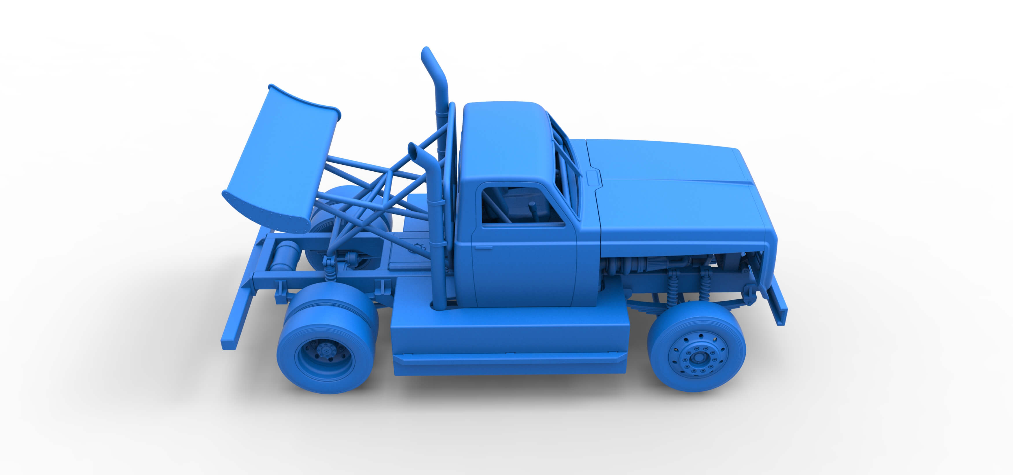 Big Rig Racing Semi Truck Scale 1:25 - 3D Model by TechItemsRock
