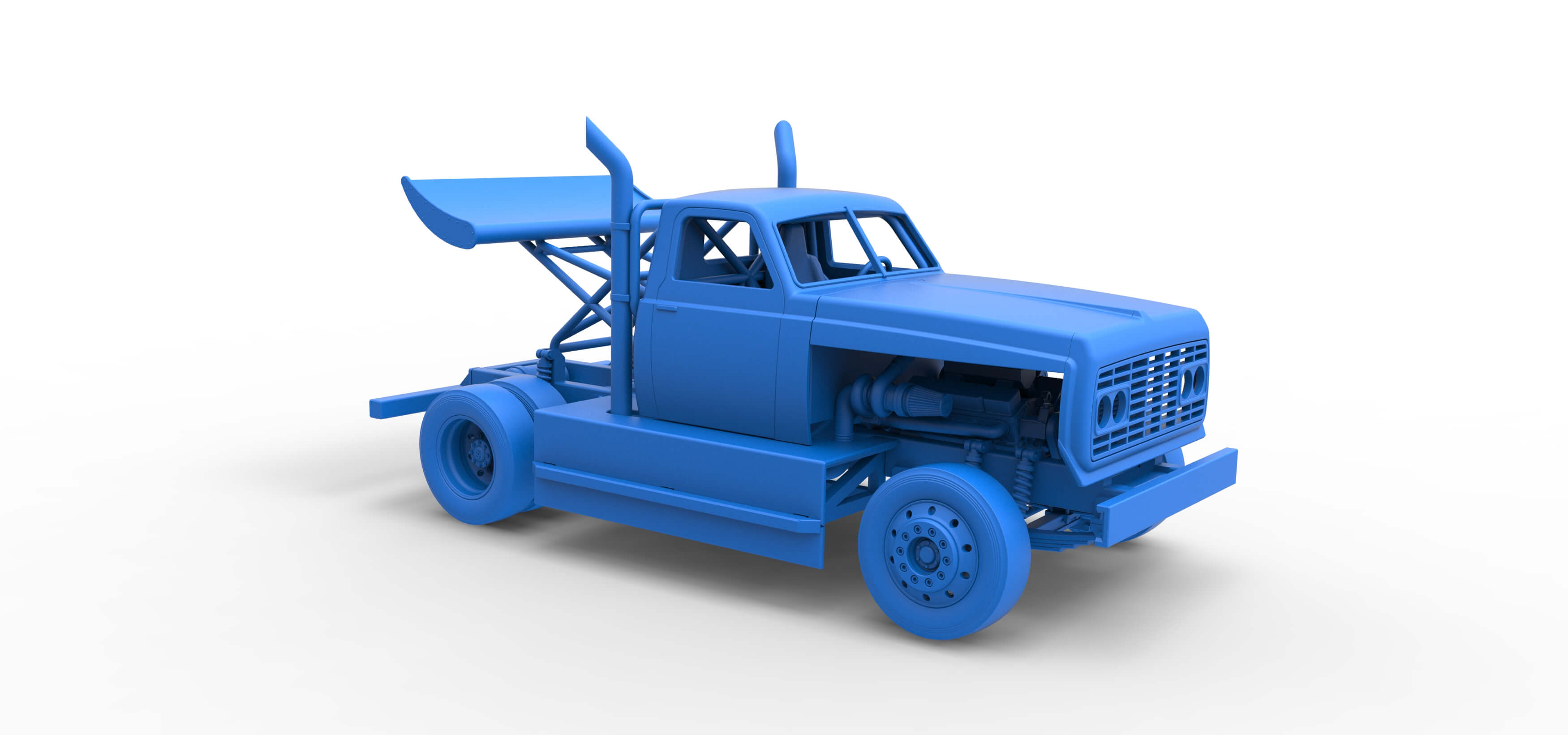 Big Rig Racing Semi Truck Scale 1:25 - 3D Model by TechItemsRock