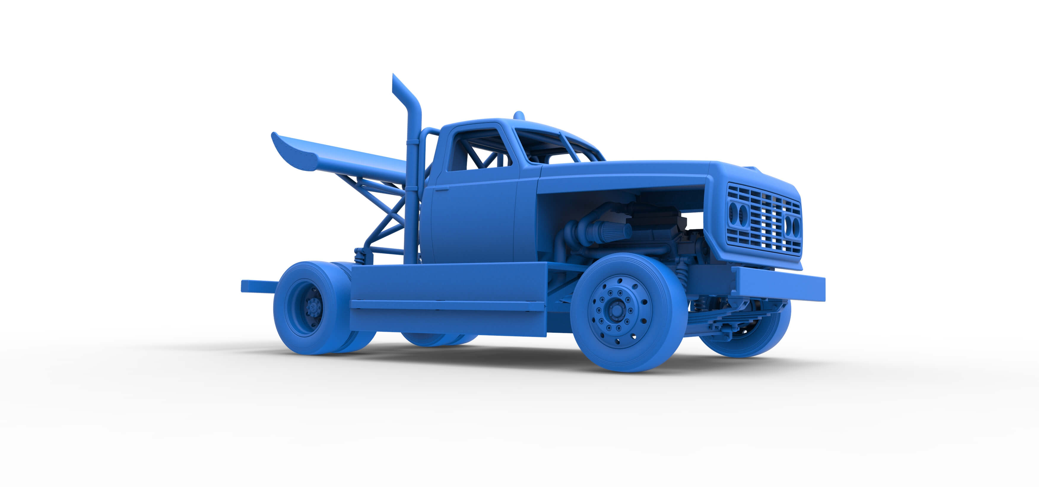 Big Rig Racing Semi Truck Scale 1:25 - 3D Model by TechItemsRock