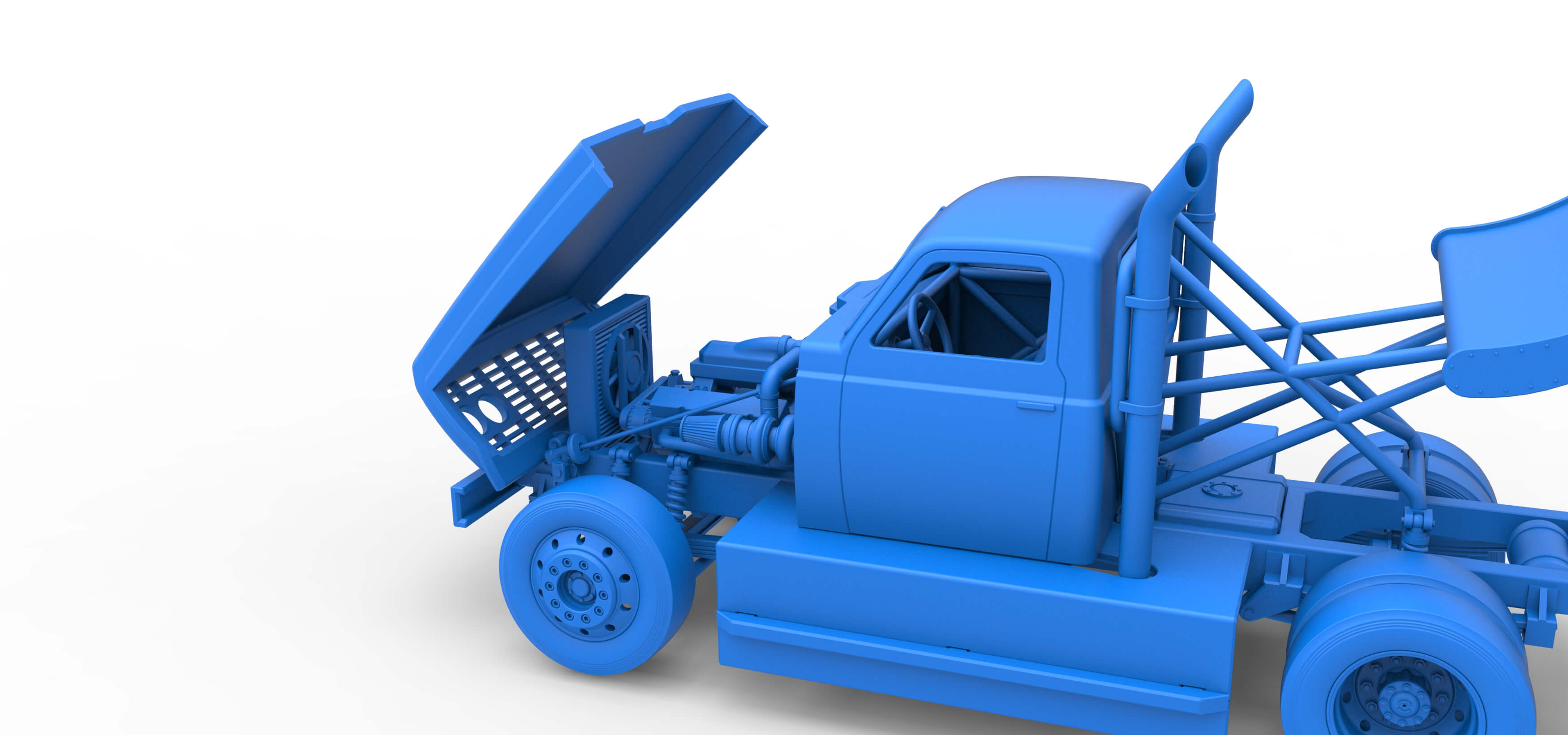 Big Rig Racing Semi Truck Scale 1:25 - 3D Model by TechItemsRock