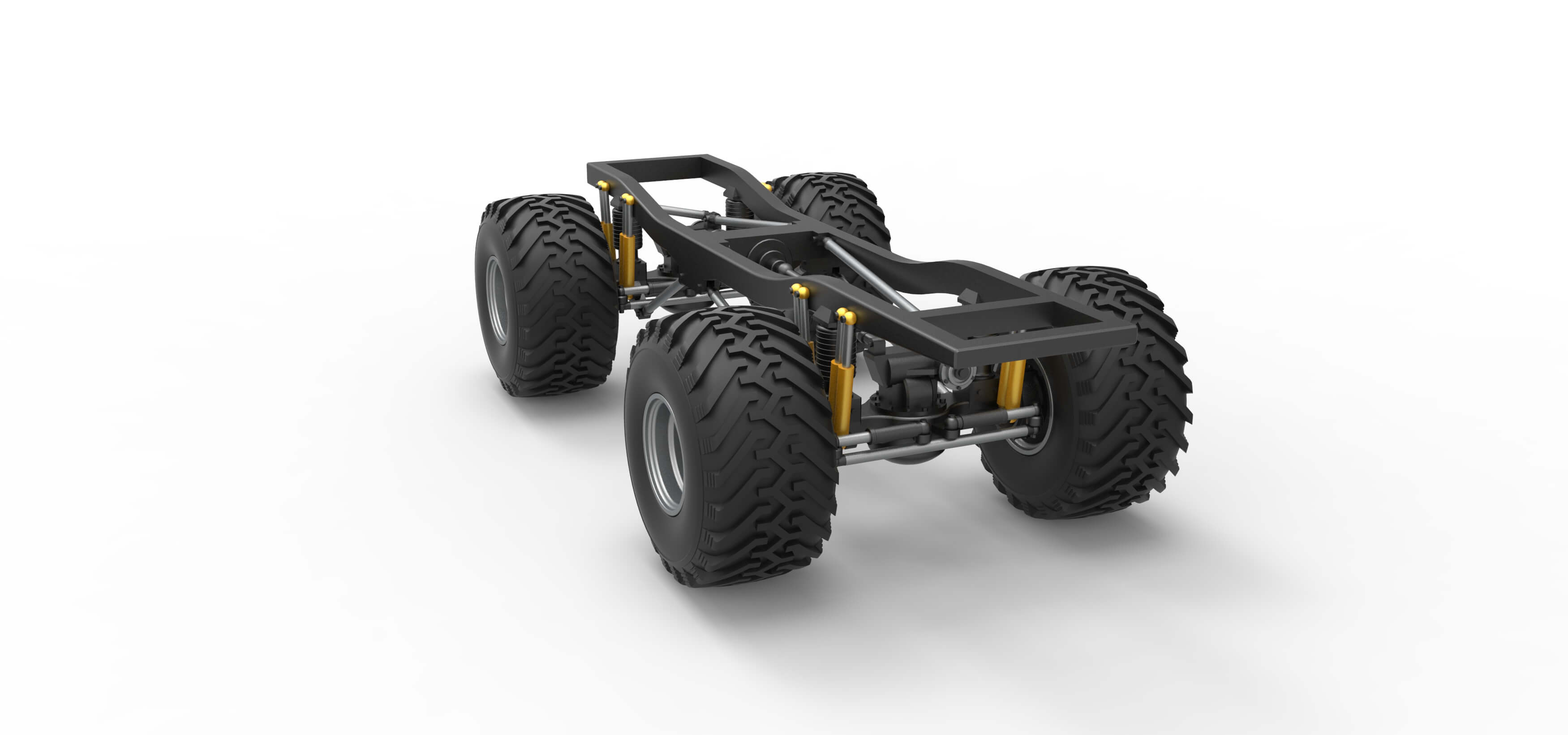 Vintage Monster Truck Chassis 1:25 - 3D Model by TechItemsRock