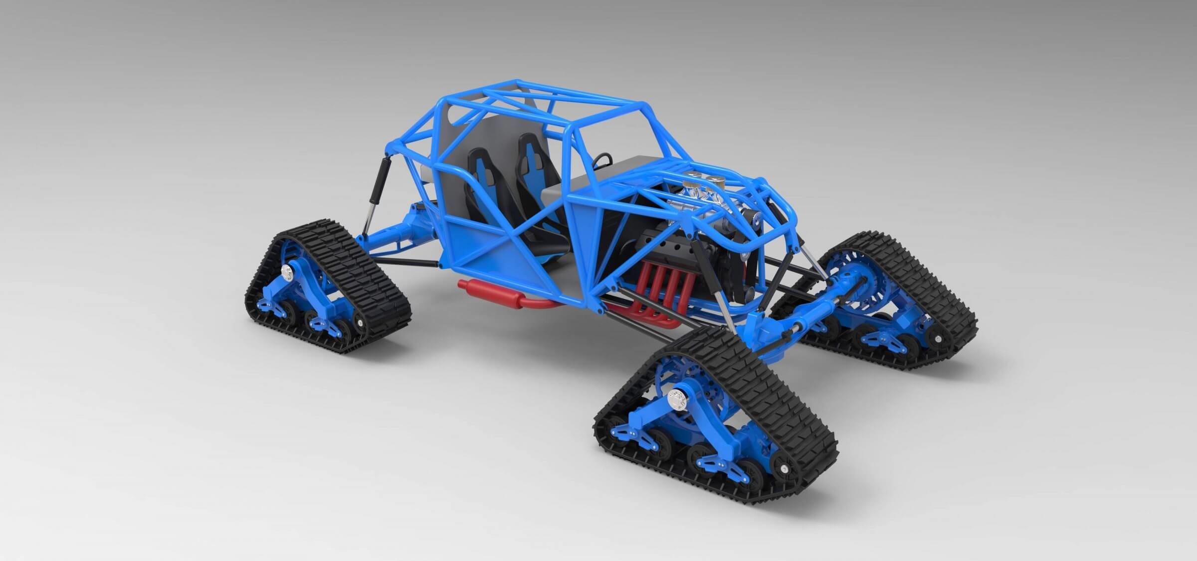 Buggy with Mattracks Suspension Tracks - 3D Model by TechItemsRock