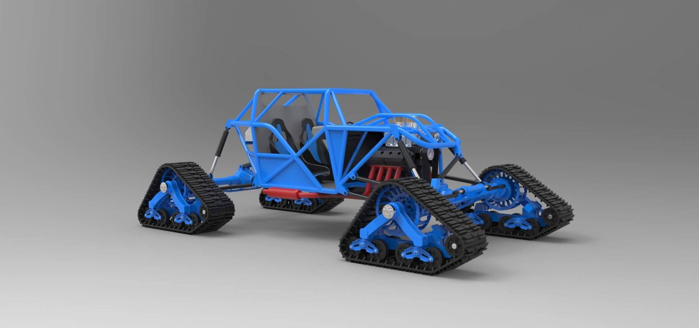Buggy with Mattracks Suspension Tracks - 3D Model by TechItemsRock