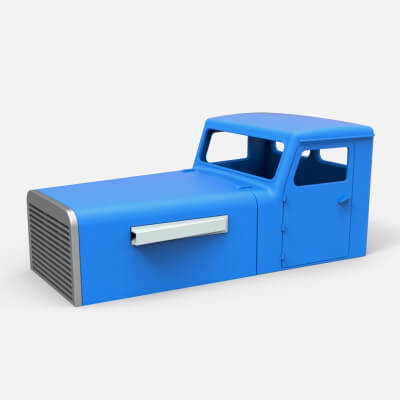 Cab of Vintage Gatr Racing Semi Truck Version 2 Scale 1:25 - 3D Model ...