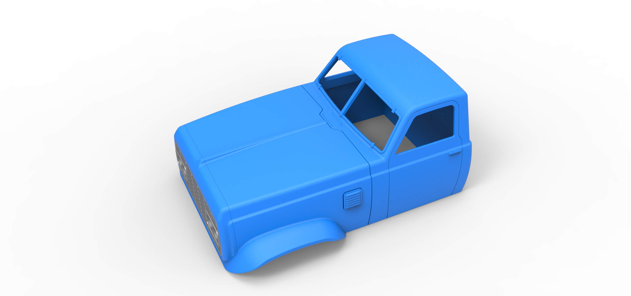 Cab of Vintage Gatr Racing Semi Truck Version 3 Scale 1:25 - 3D Model ...