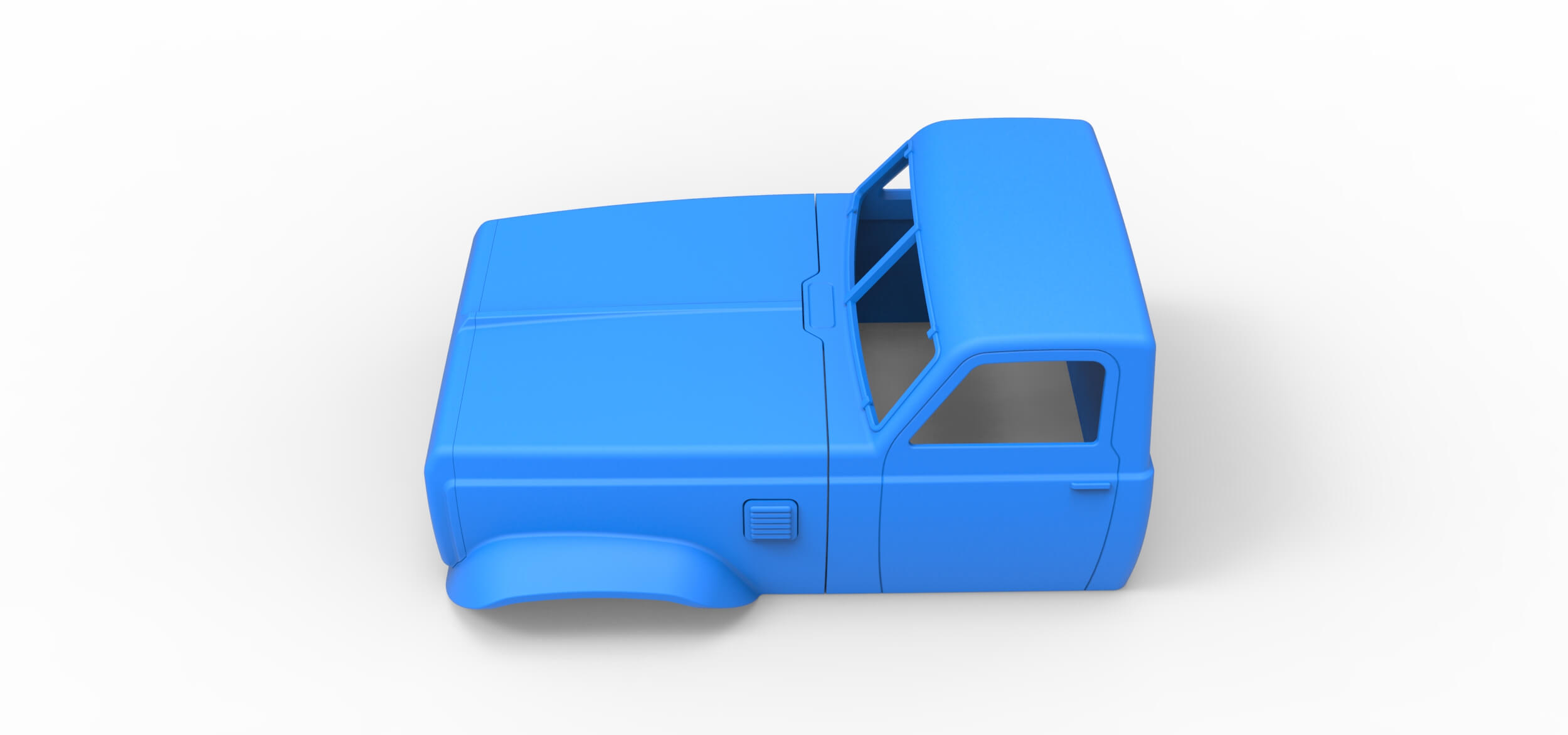 Cab of Vintage Gatr Racing Semi Truck Version 3 Scale 1:25 - 3D Model ...