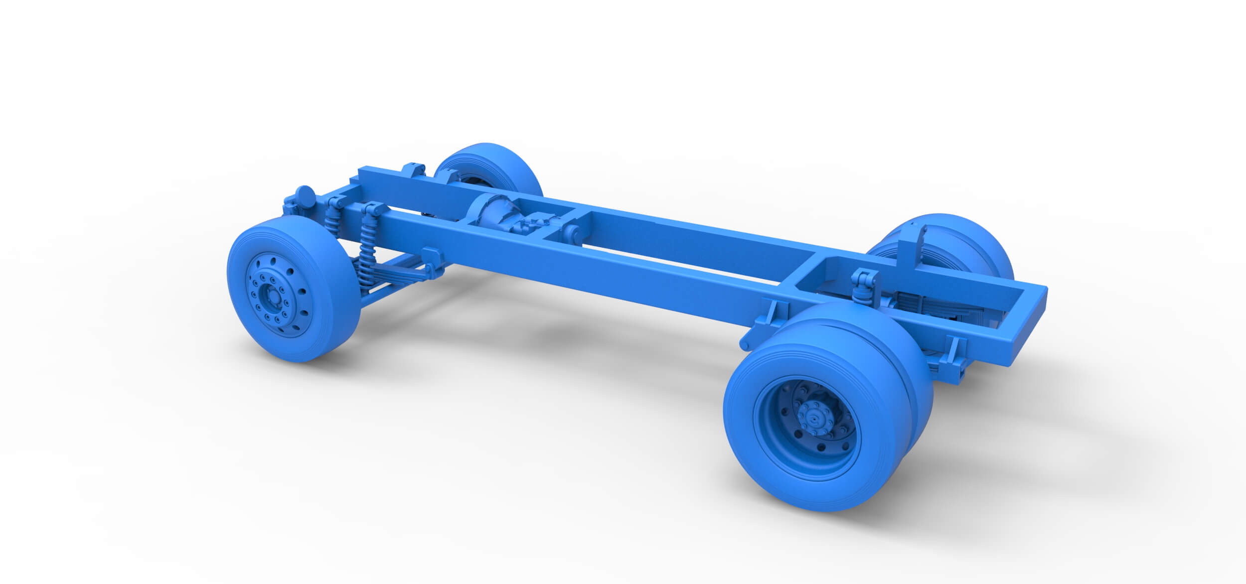 Chassis of Big Rig Racing Semi Truck Scale 1:25 - 3D Model by TechItemsRock