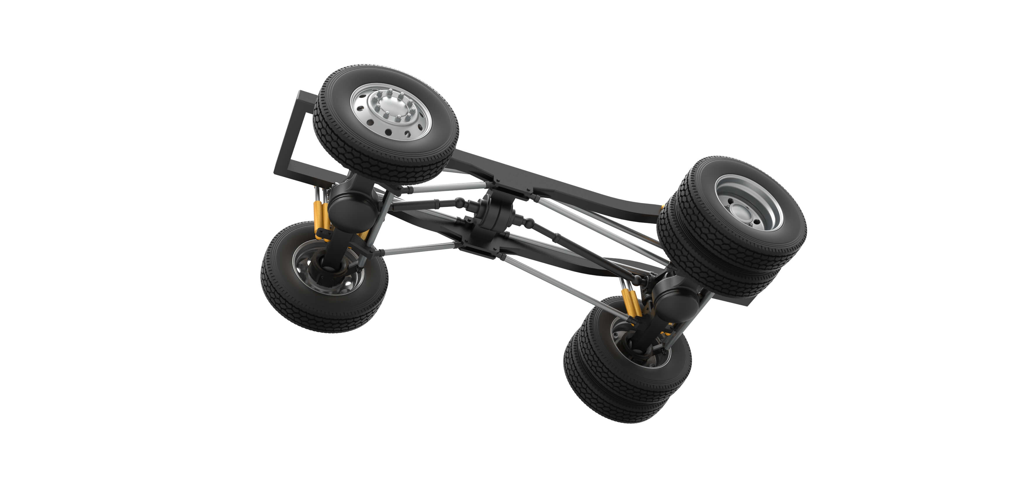 Chassis of Monster Truck With Semi Truck Wheels 1:25 - 3D Model by ...