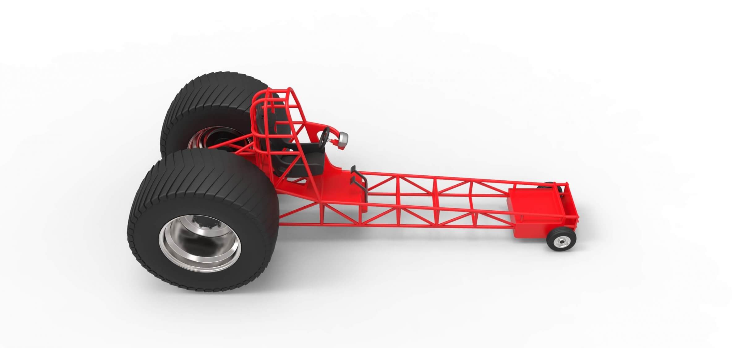 Chassis for Pulling Tractor - 3D Model by TechItemsRock