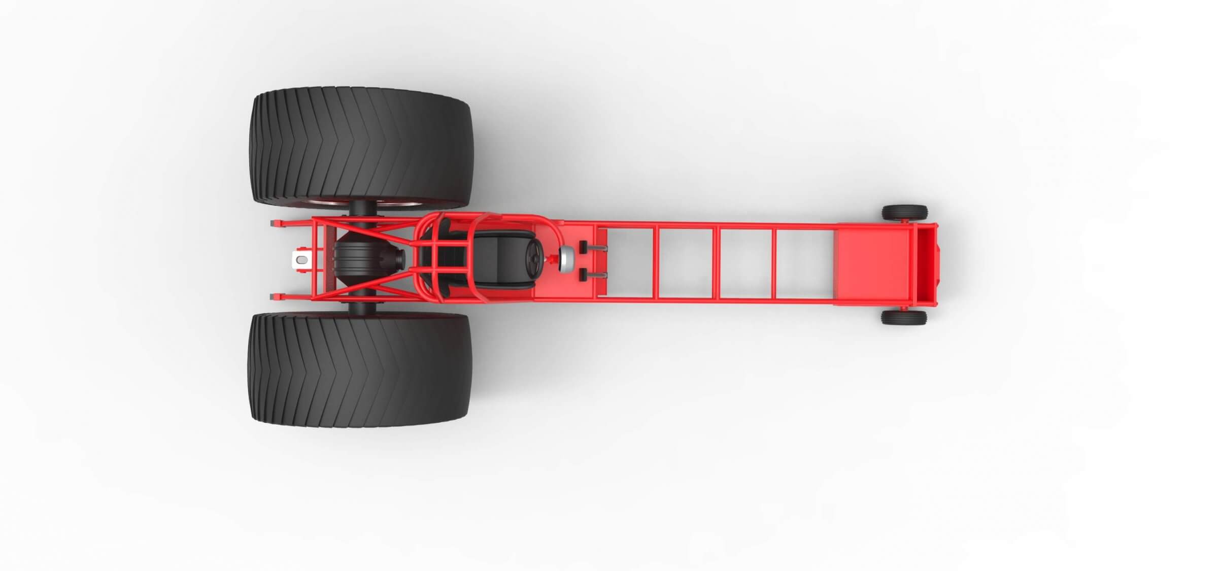 Chassis for Pulling Tractor - 3D Model by TechItemsRock