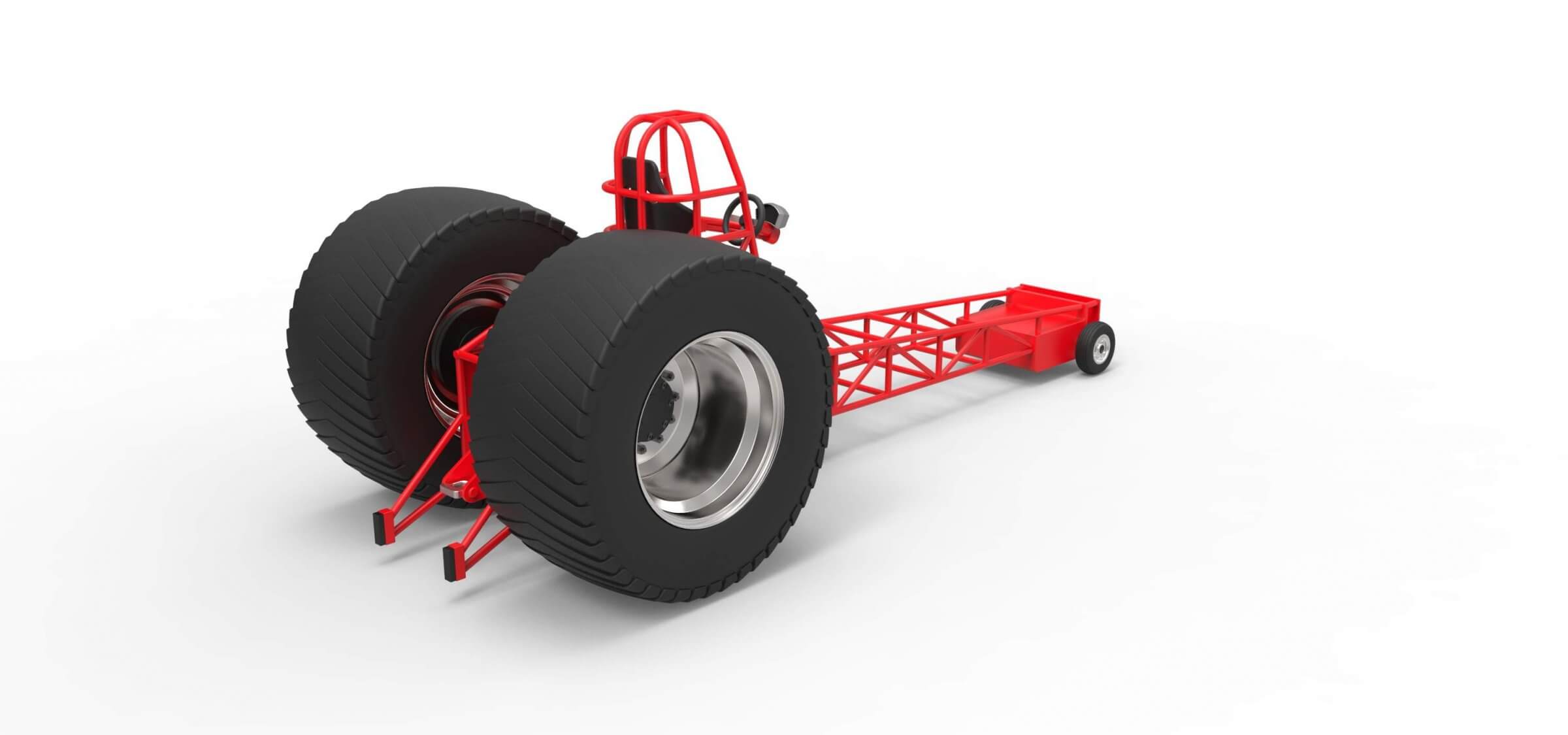 Chassis for Pulling Tractor - 3D Model by TechItemsRock