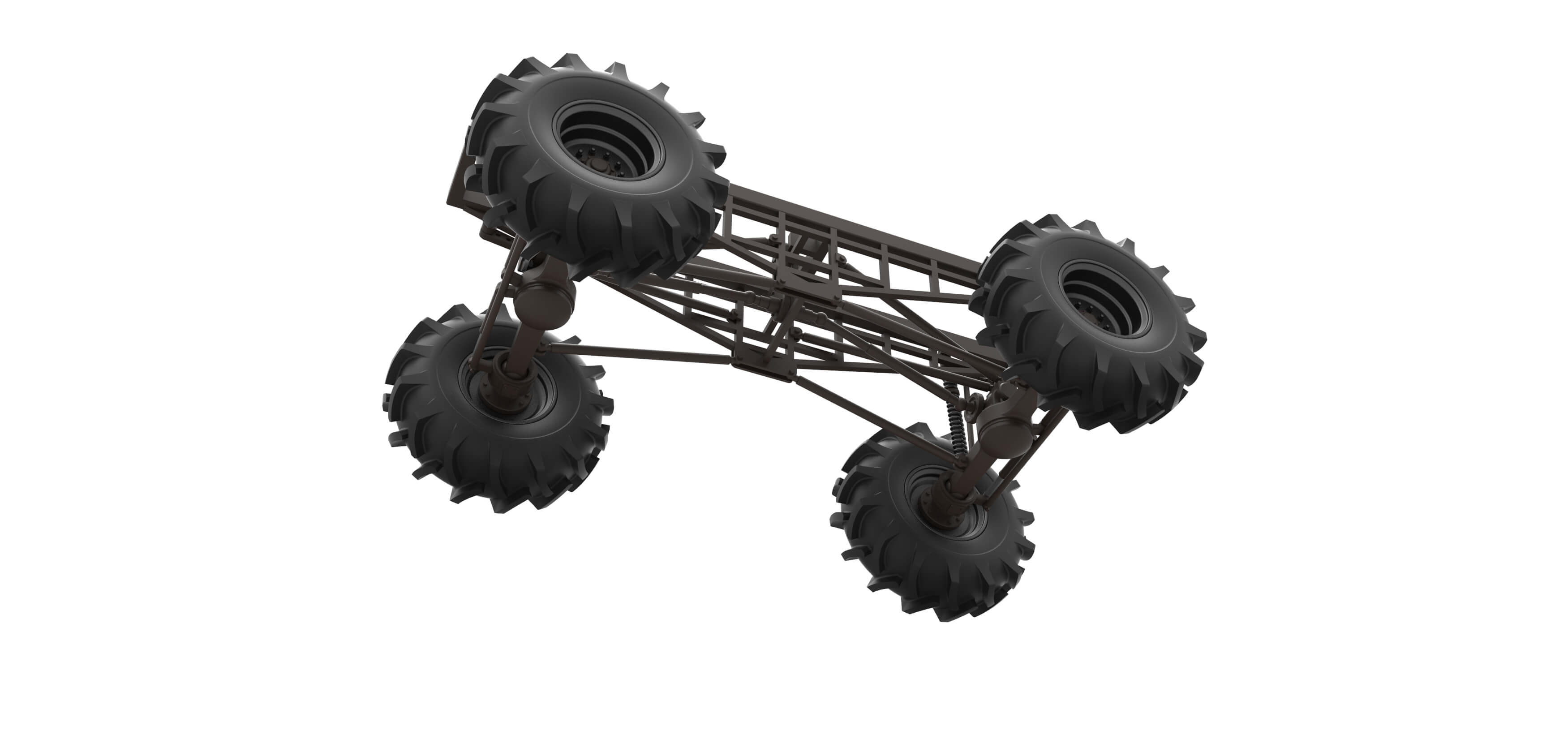 Chassis of Redneck Rave Mud Truck 1:25 - 3D Model by TechItemsRock