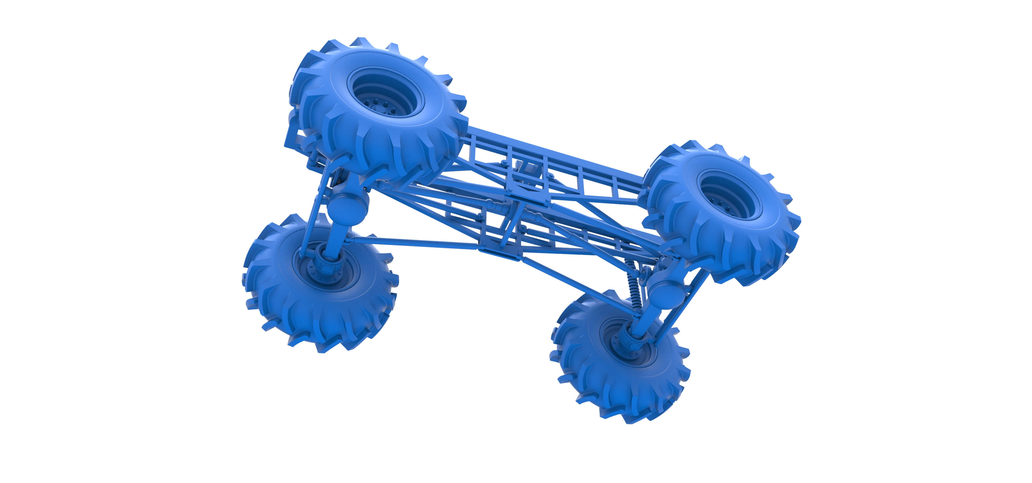 Chassis of Redneck Rave Mud Truck 1:25 - 3D Model by TechItemsRock