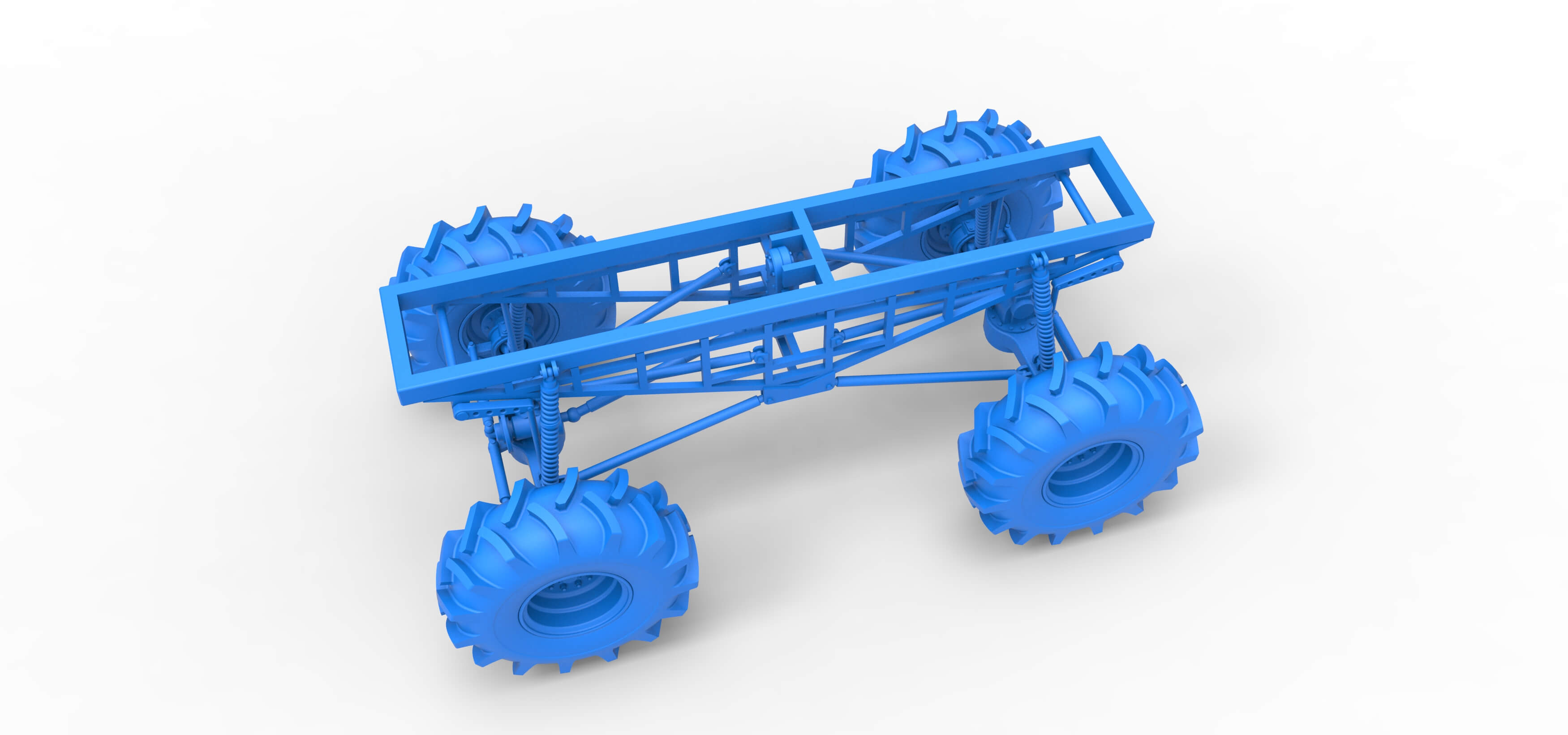 Chassis of Redneck Rave Mud Truck 1:25 - 3D Model by TechItemsRock