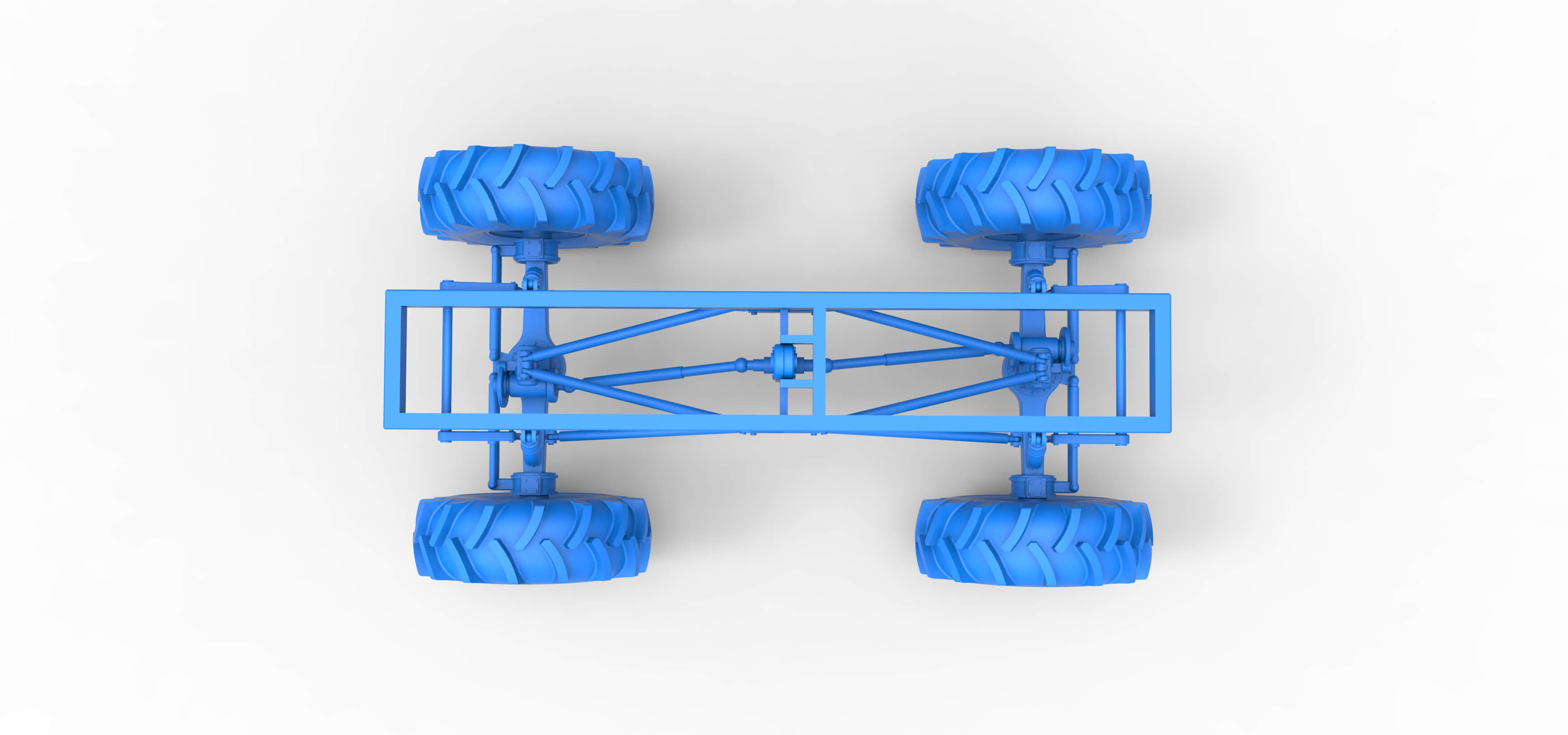 Chassis of Redneck Rave Mud Truck 1:25 - 3D Model by TechItemsRock