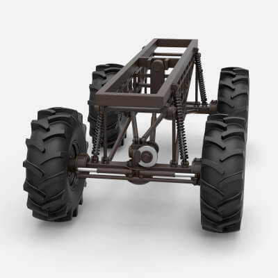 Chassis of Redneck Rave Mud Truck 1:25 - 3D Model by TechItemsRock