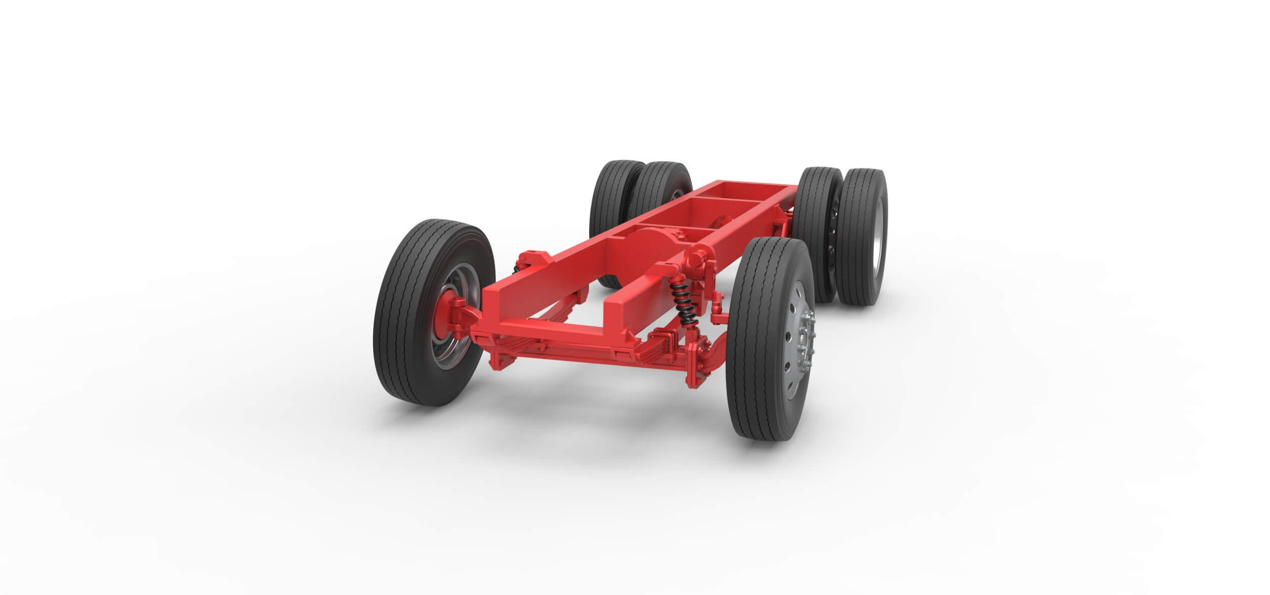 Chassis of Vintage Gatr Racing Semi Truck V2 Scale 1:25 - 3D Model by ...