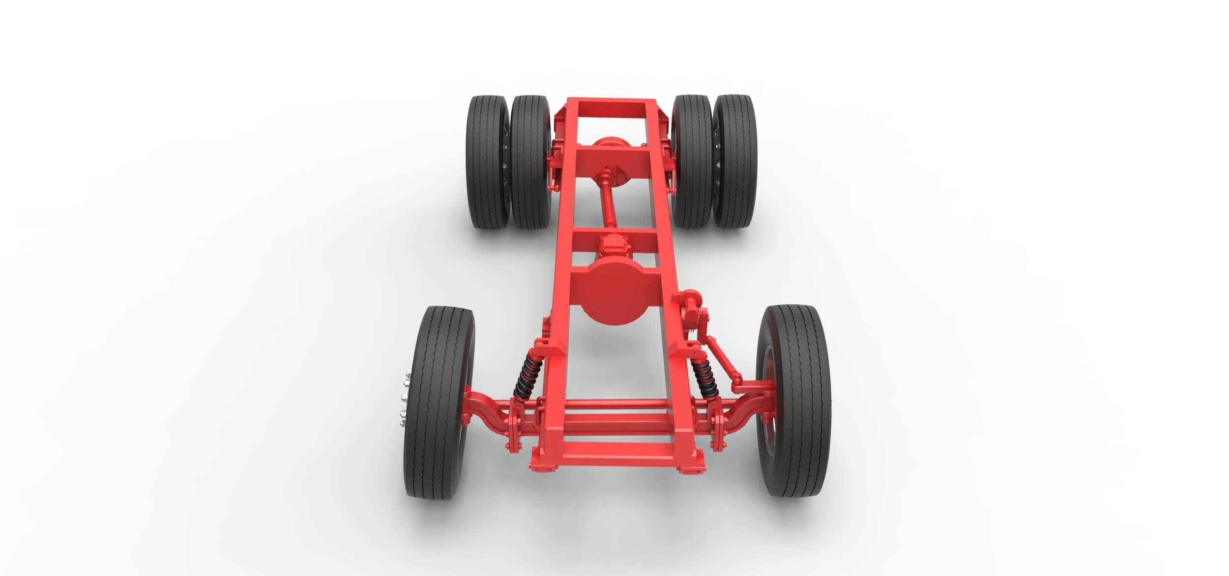 Chassis of Vintage Gatr Racing Semi Truck V2 Scale 1:25 - 3D Model by ...