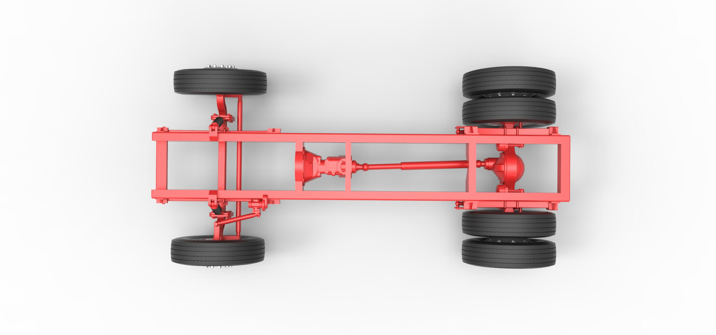Chassis of Vintage Gatr Racing Semi Truck V2 Scale 1:25 - 3D Model by ...