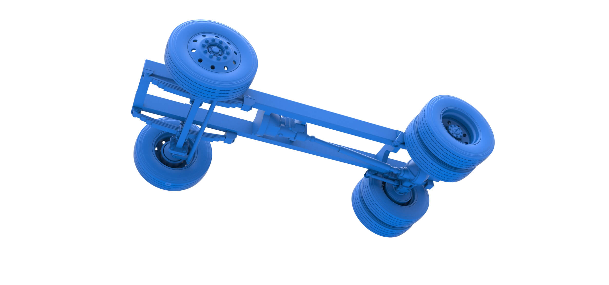 Chassis of Vintage Gatr Racing Semi Truck V2 Scale 1:25 - 3D Model by ...