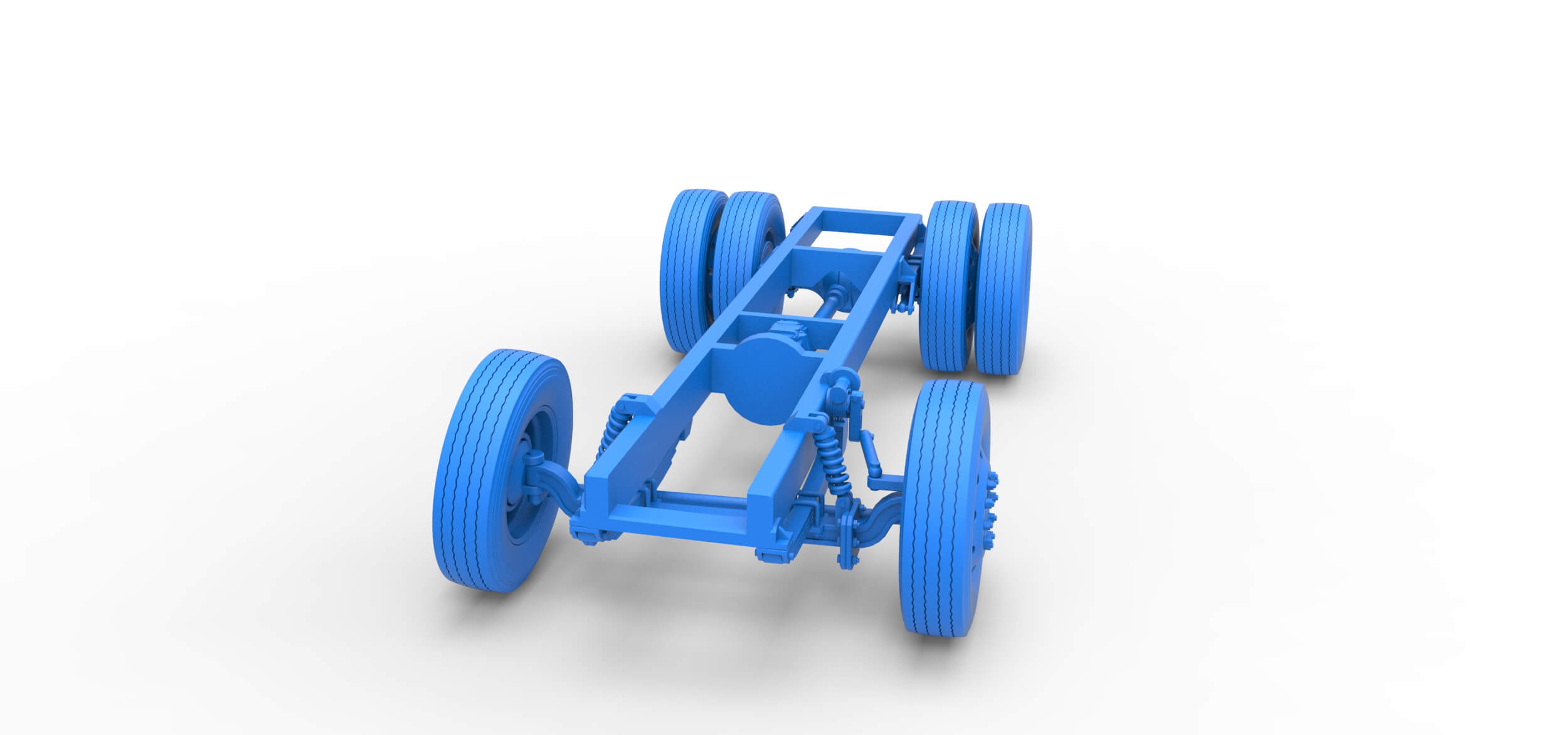 Chassis of Vintage Gatr Racing Semi Truck V2 Scale 1:25 - 3D Model by ...