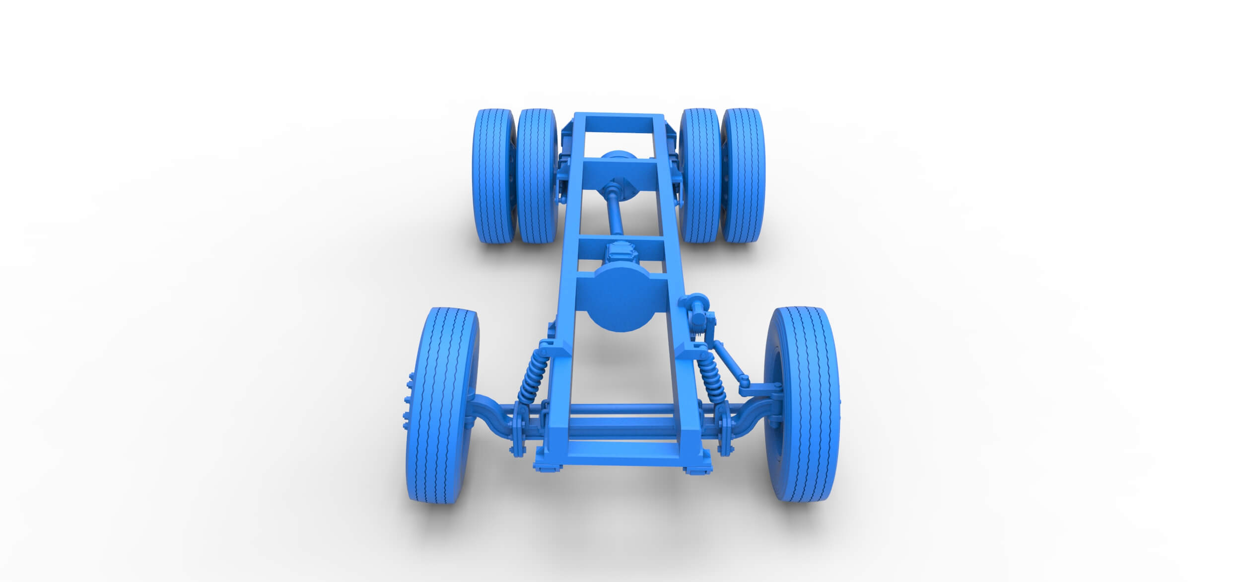 Chassis of Vintage Gatr Racing Semi Truck V2 Scale 1:25 - 3D Model by ...