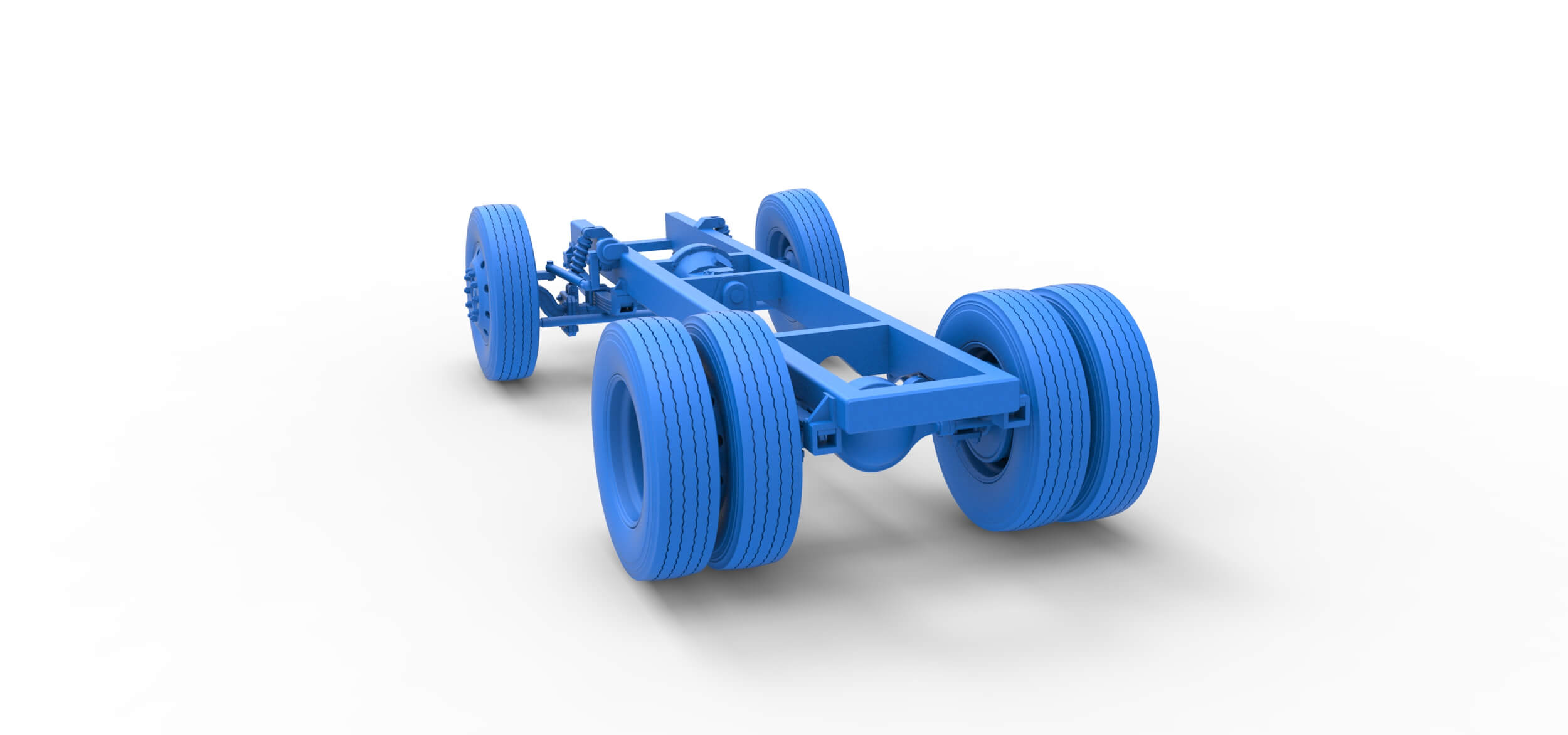 Chassis of Vintage Gatr Racing Semi Truck V2 Scale 1:25 - 3D Model by ...