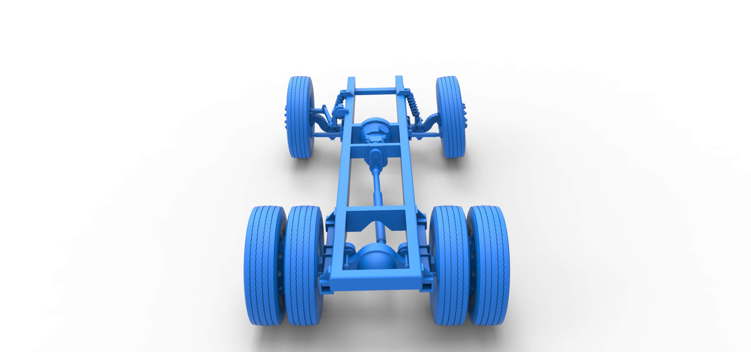 Chassis of Vintage Gatr Racing Semi Truck V2 Scale 1:25 - 3D Model by ...