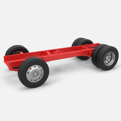 Chassis of Vintage Gatr Racing Semi Truck V2 Scale 1:25 - 3D Model by ...