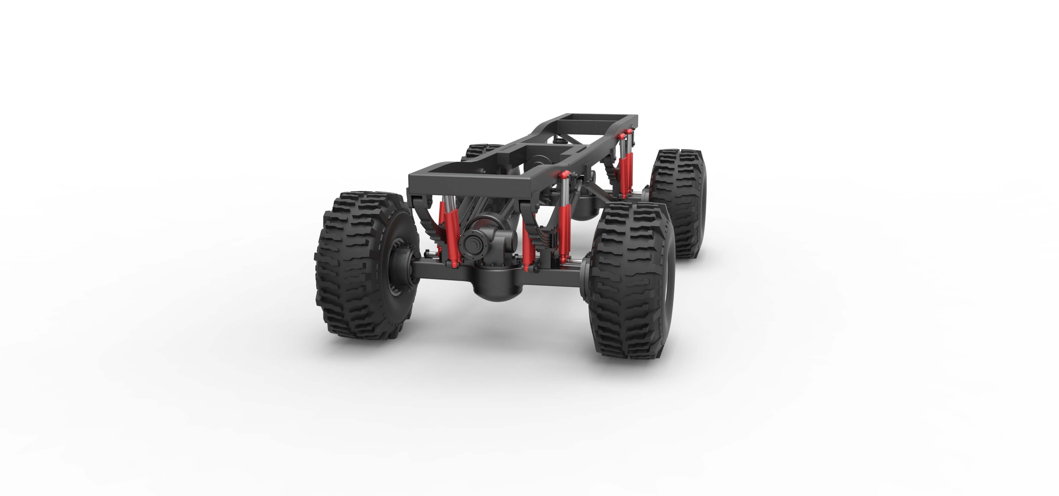 Chassis of Wheel Standing Mega Truck 1:25 - 3D Model by TechItemsRock