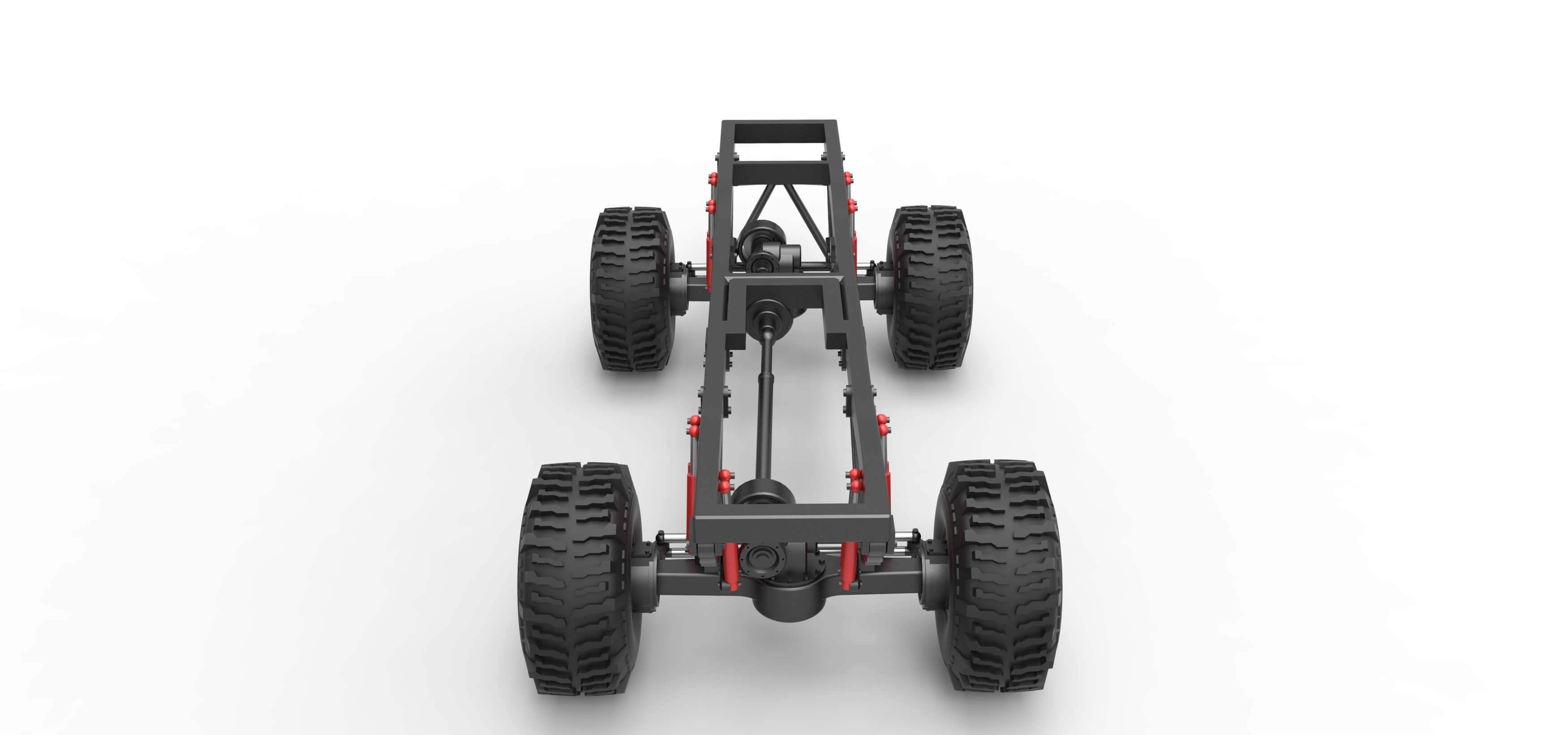 Chassis of Wheel Standing Mega Truck 1:25 - 3D Model by TechItemsRock