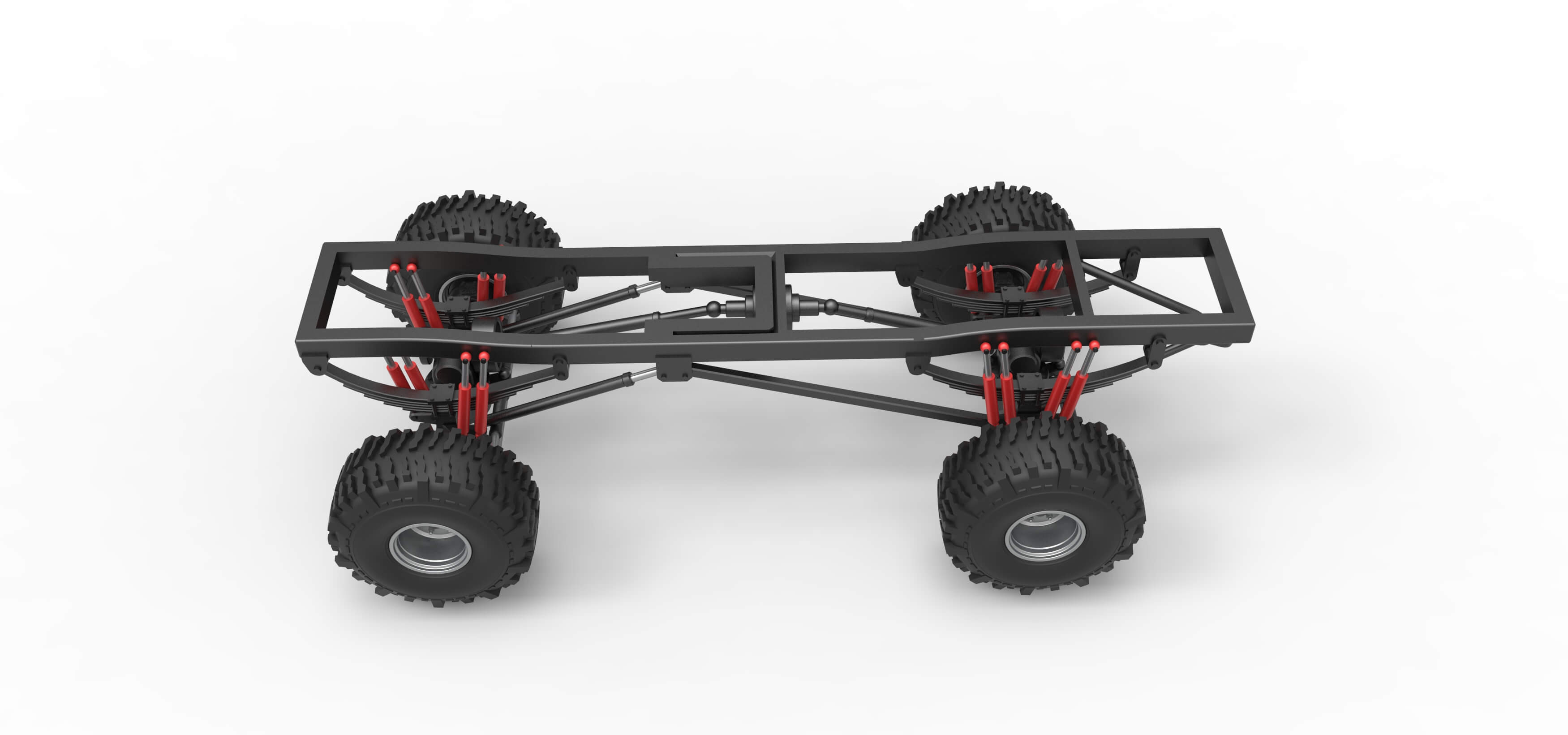 Chassis of Wheel Standing Mega Truck 1:25 - 3D Model by TechItemsRock
