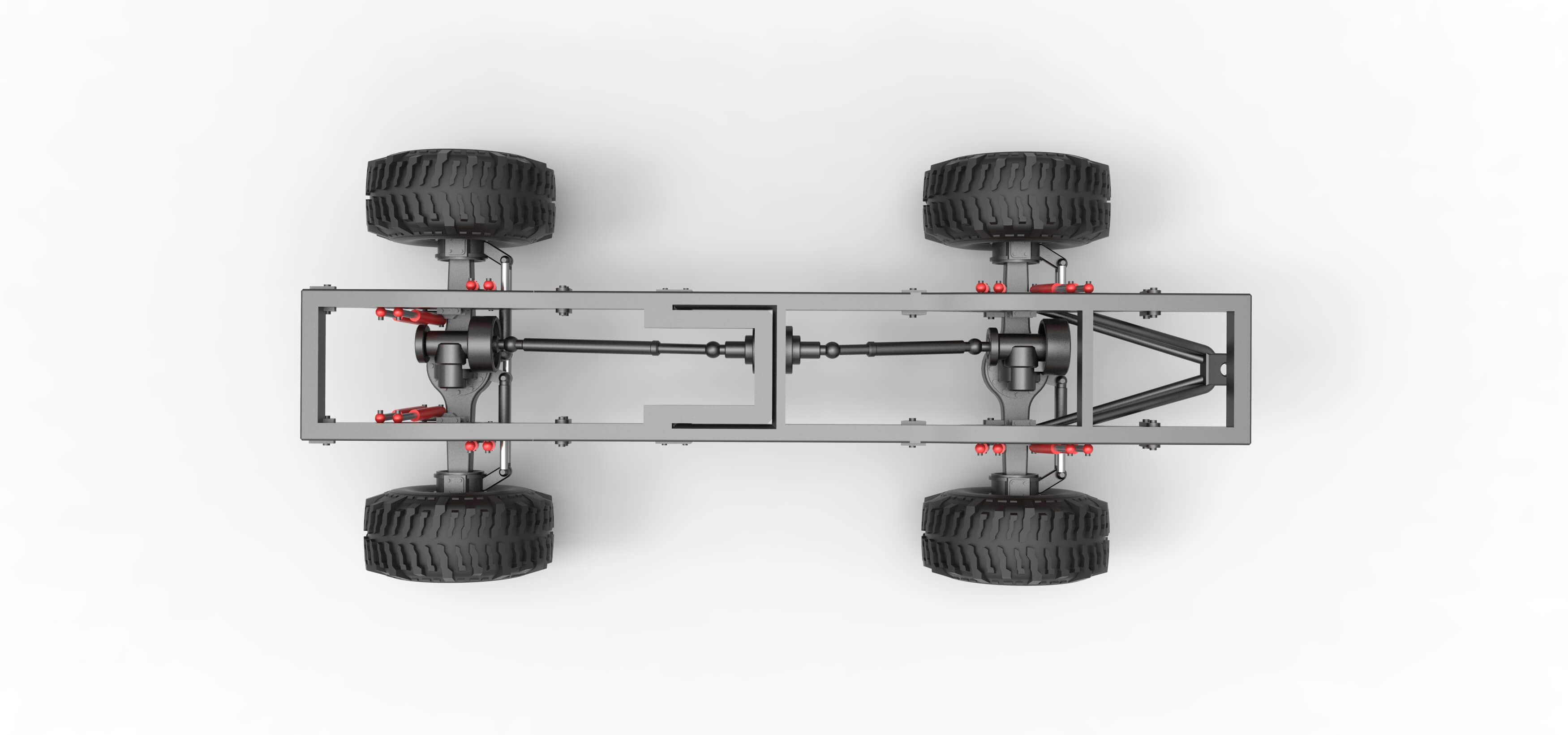 Chassis of Wheel Standing Mega Truck 1:25 - 3D Model by TechItemsRock