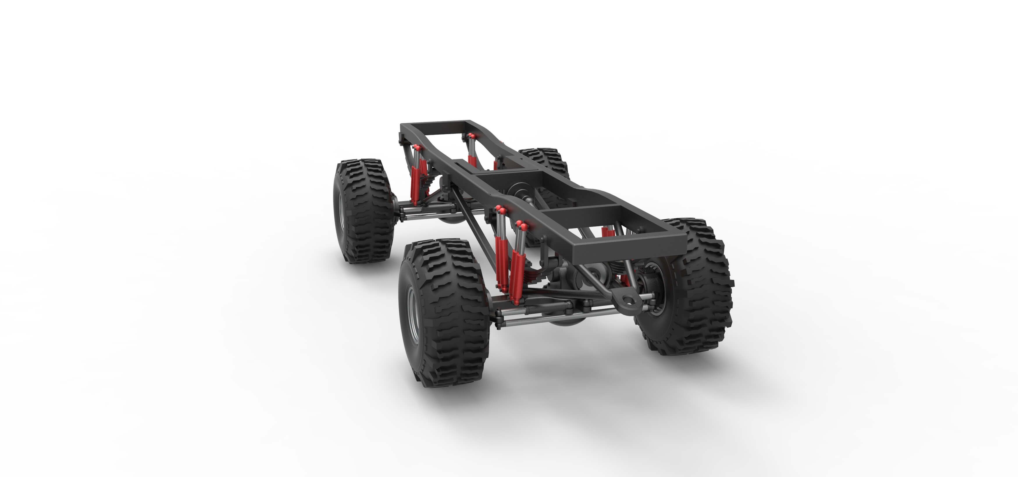 Chassis of Wheel Standing Mega Truck 1:25 - 3D Model by TechItemsRock