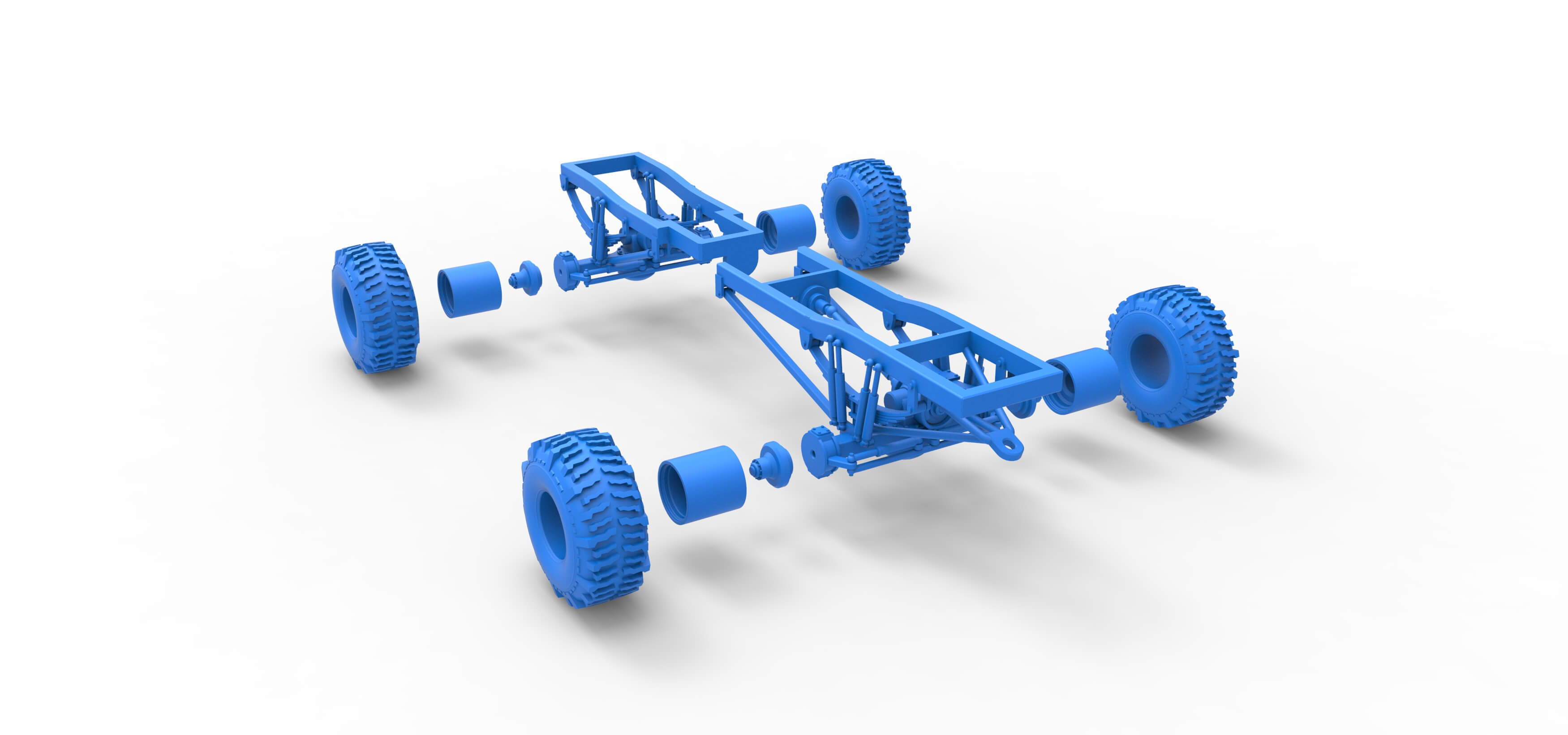 Chassis of Wheel Standing Mega Truck 1:25 - 3D Model by TechItemsRock