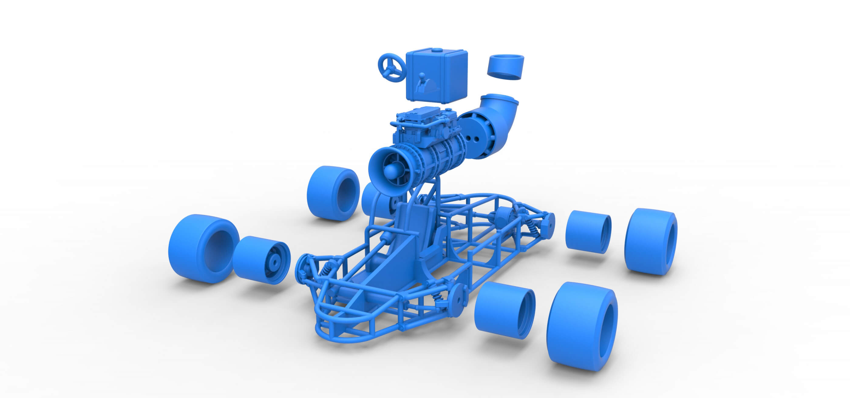 Concept Jet Race Car 1:25 - 3D Model by TechItemsRock