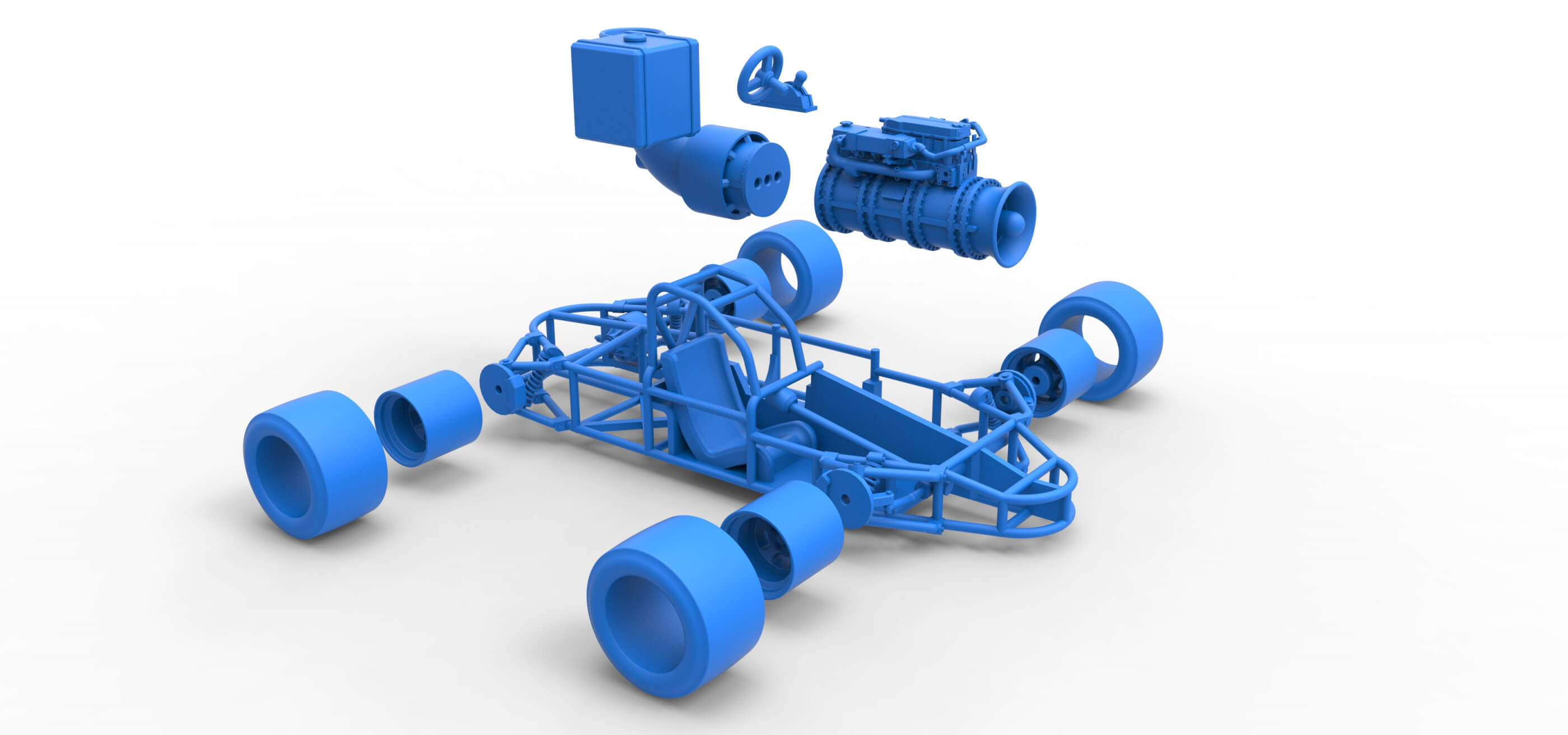 Concept Jet Race Car 1:25 - 3D Model by TechItemsRock