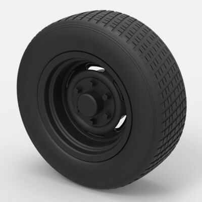 Car Wheel 2 - 3D Model by TechItemsRock