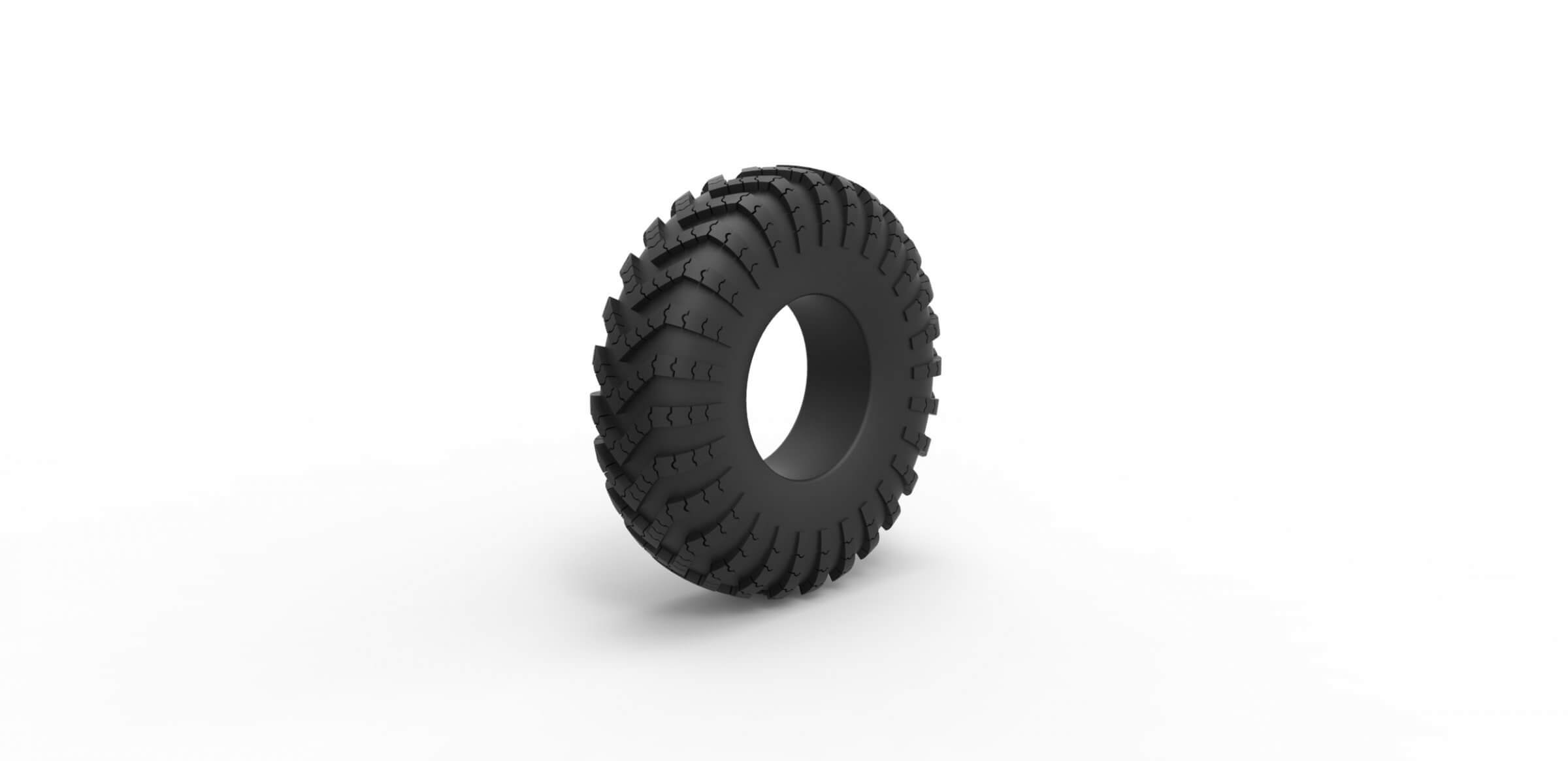 Military Tire I-159 1:25 3D Model by TechItemsRock