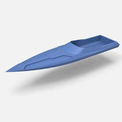 Speed Boat Hull - 3D Model by TechItemsRock