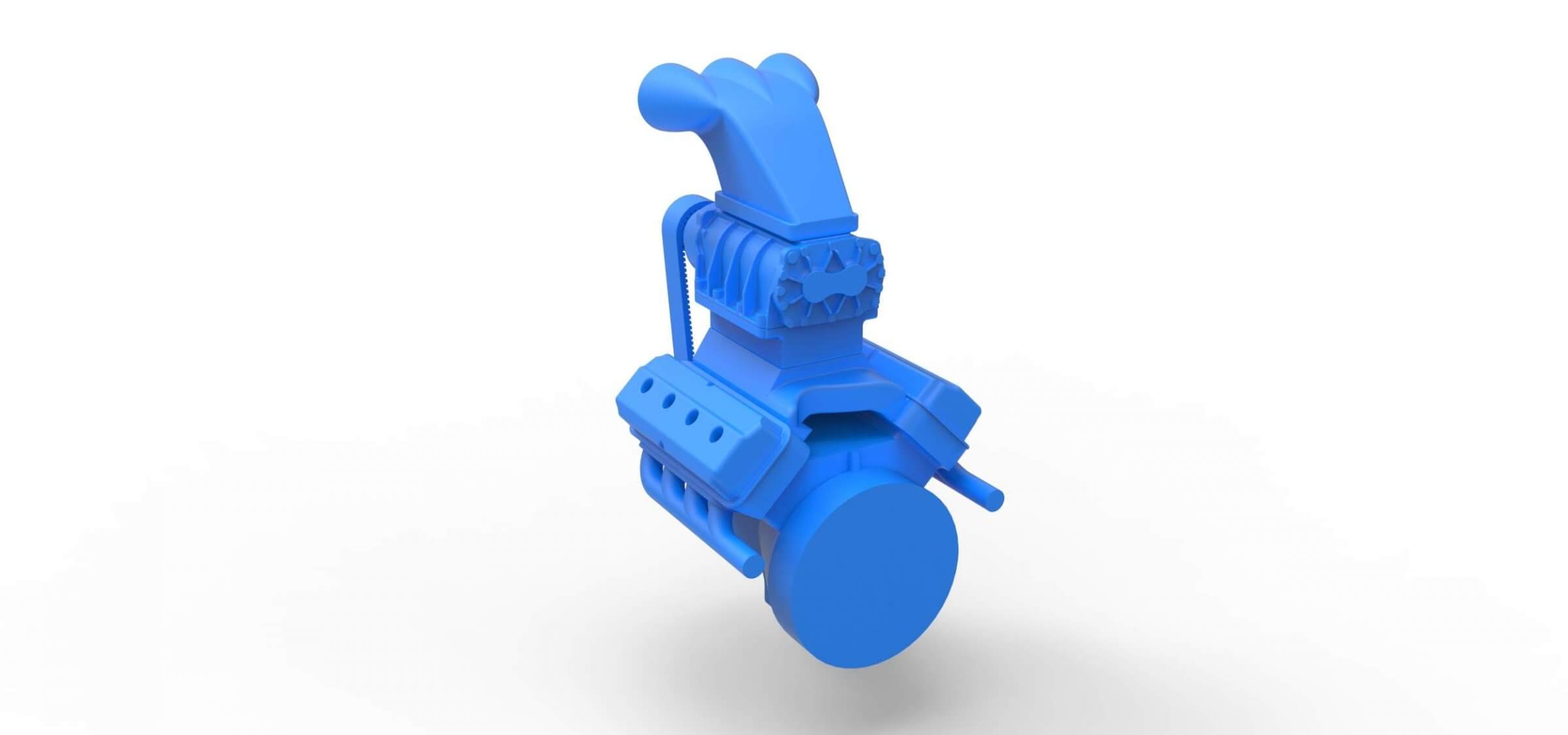 V8 Race Engine - 3D Model by TechItemsRock
