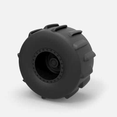 Mud Wheel - 3D Model by TechItemsRock