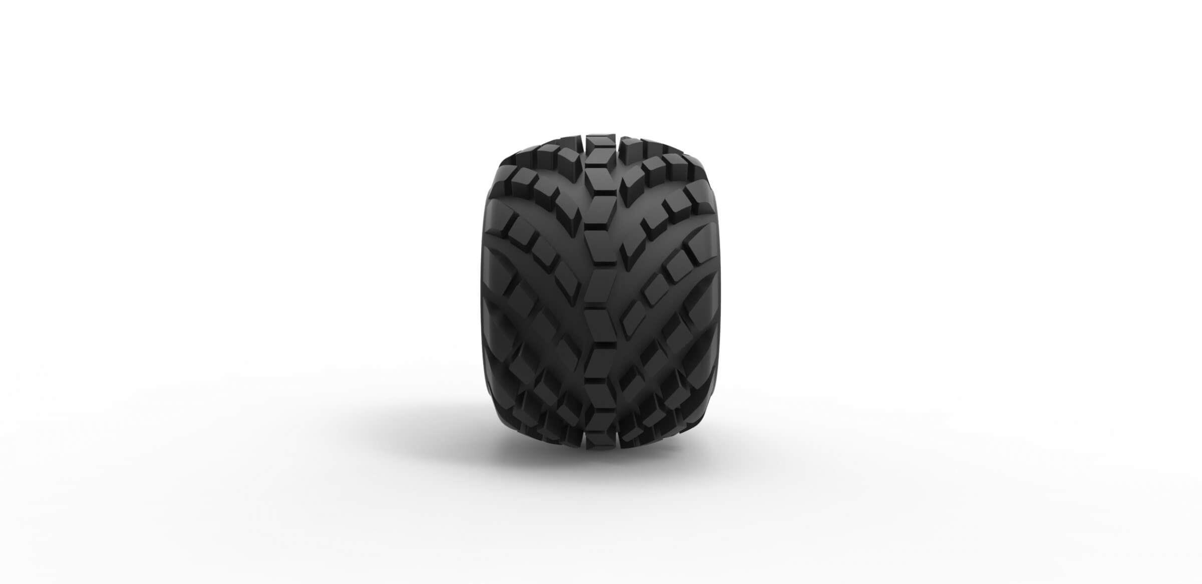 Offroad Arched Tire Scale 1 To 10 - 3D Model by TechItemsRock