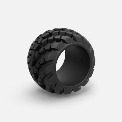 Offroad Arched Tire Scale 1 To 10 - 3D Model by TechItemsRock