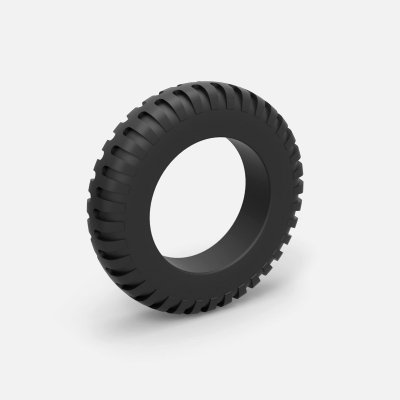 Old Truck Tire Scale 1 To 25 - 3D Model by TechItemsRock